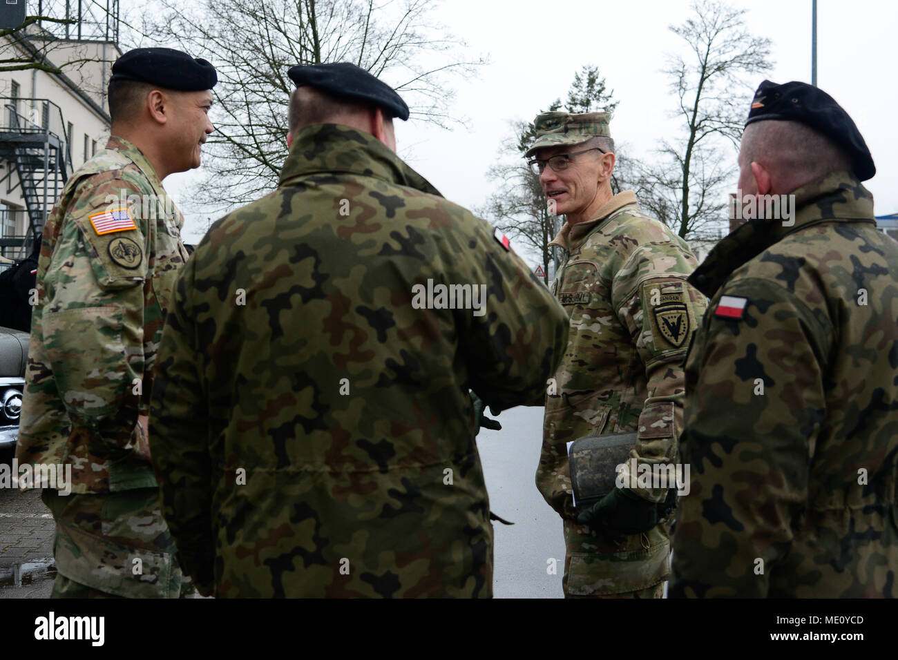 U.S. Army Brig. Gen. Antonio Aguto, left, Commanding General of the 7th ...