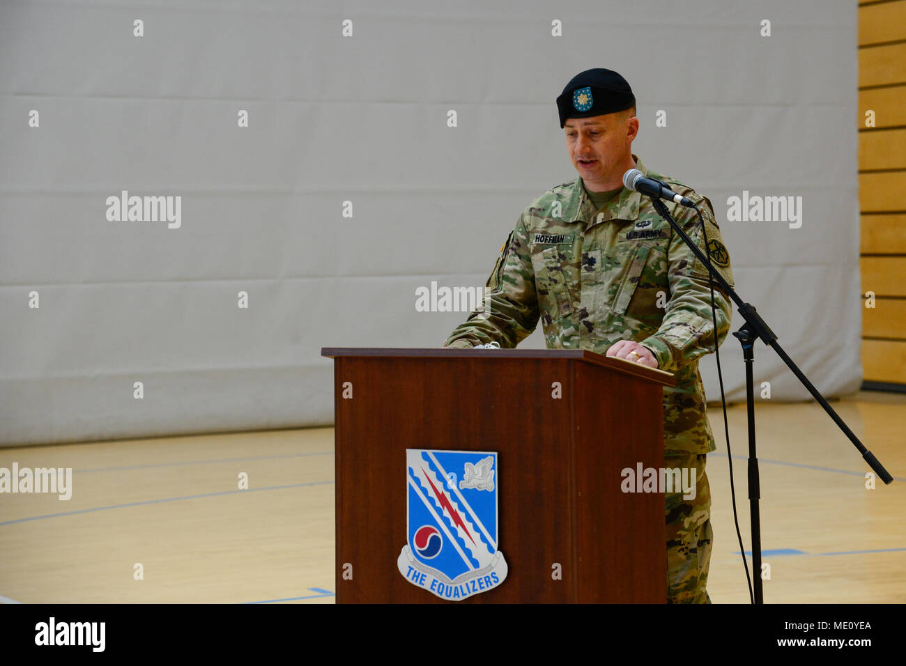 U.S. Army Lt. Col. Jared Hoffman, commander of the 522nd Military ...