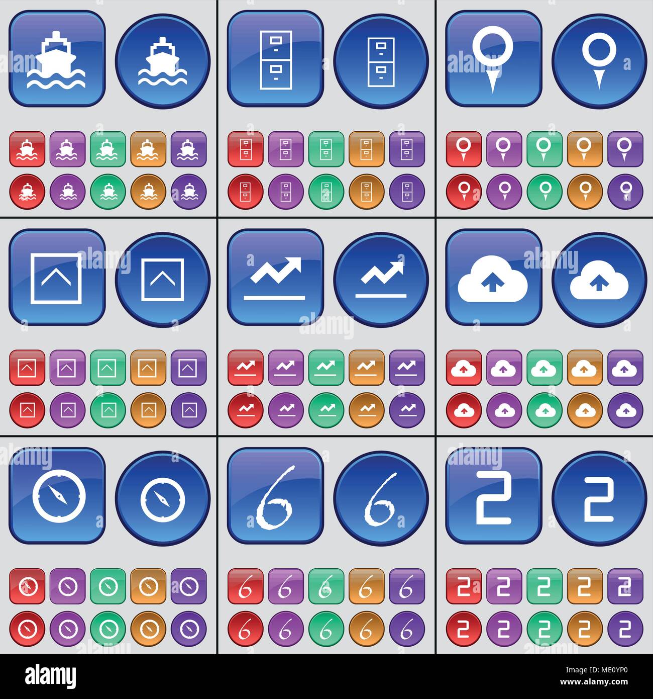 Ship Archive Checkpoint Arrow Up Graph Cloud Compass Six Two A