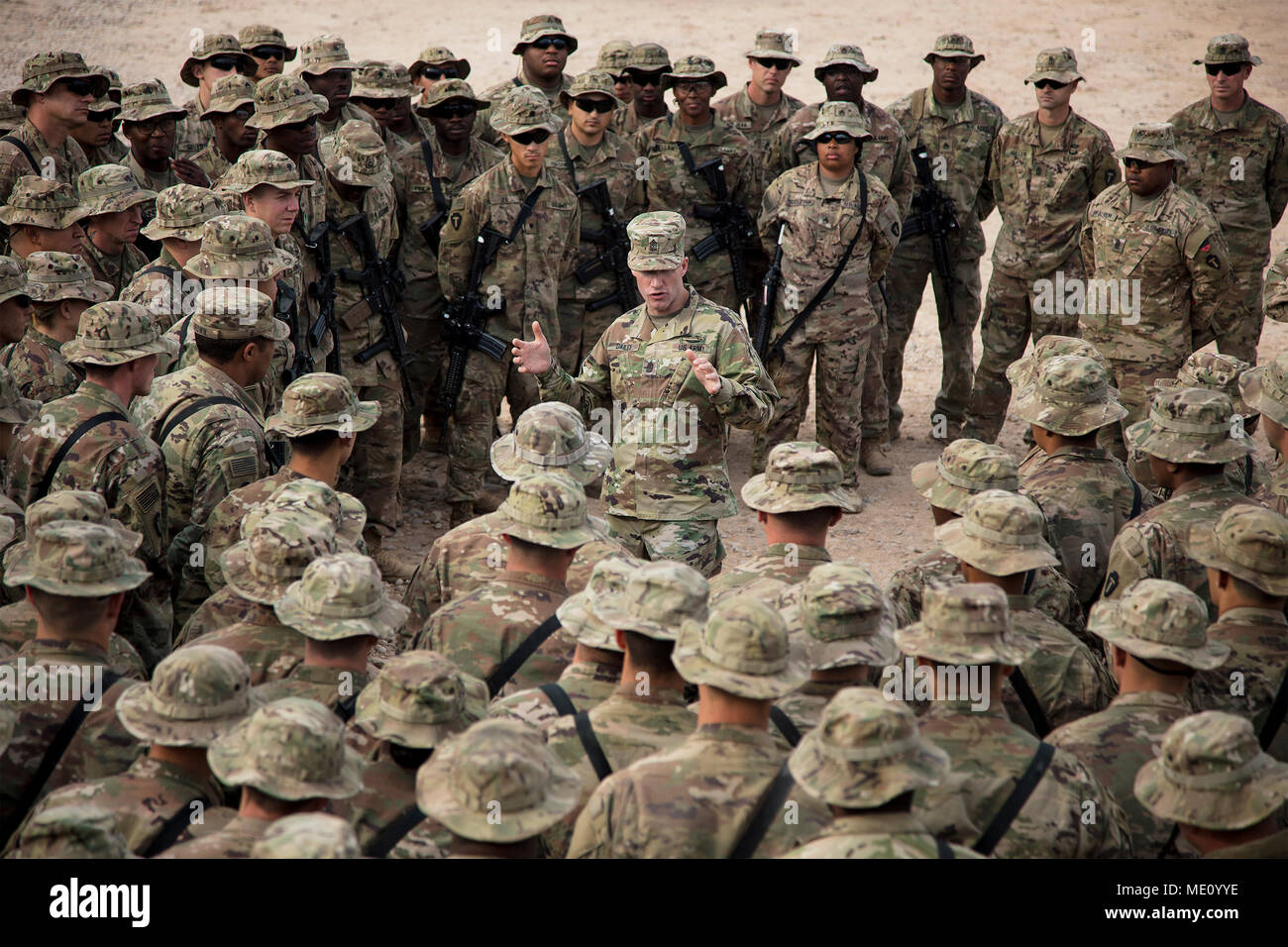 Sergeant Major of the Army Daniel A. Dailey speaks to U.S. Army ...