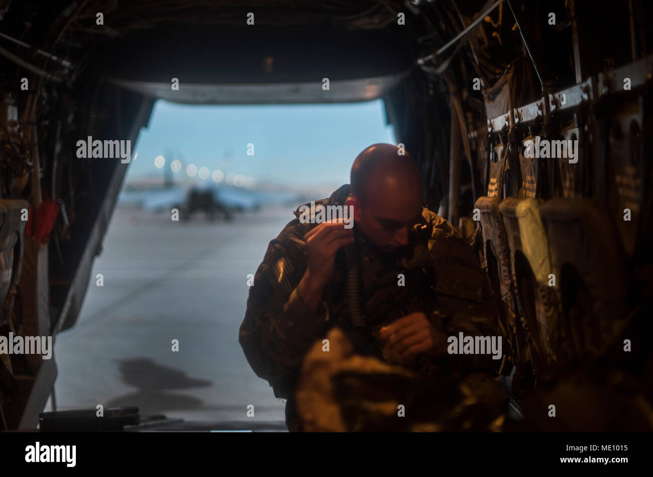 A CV-22 Osprey helicopter pilot assigned to the 14th Weapons Squadron ...