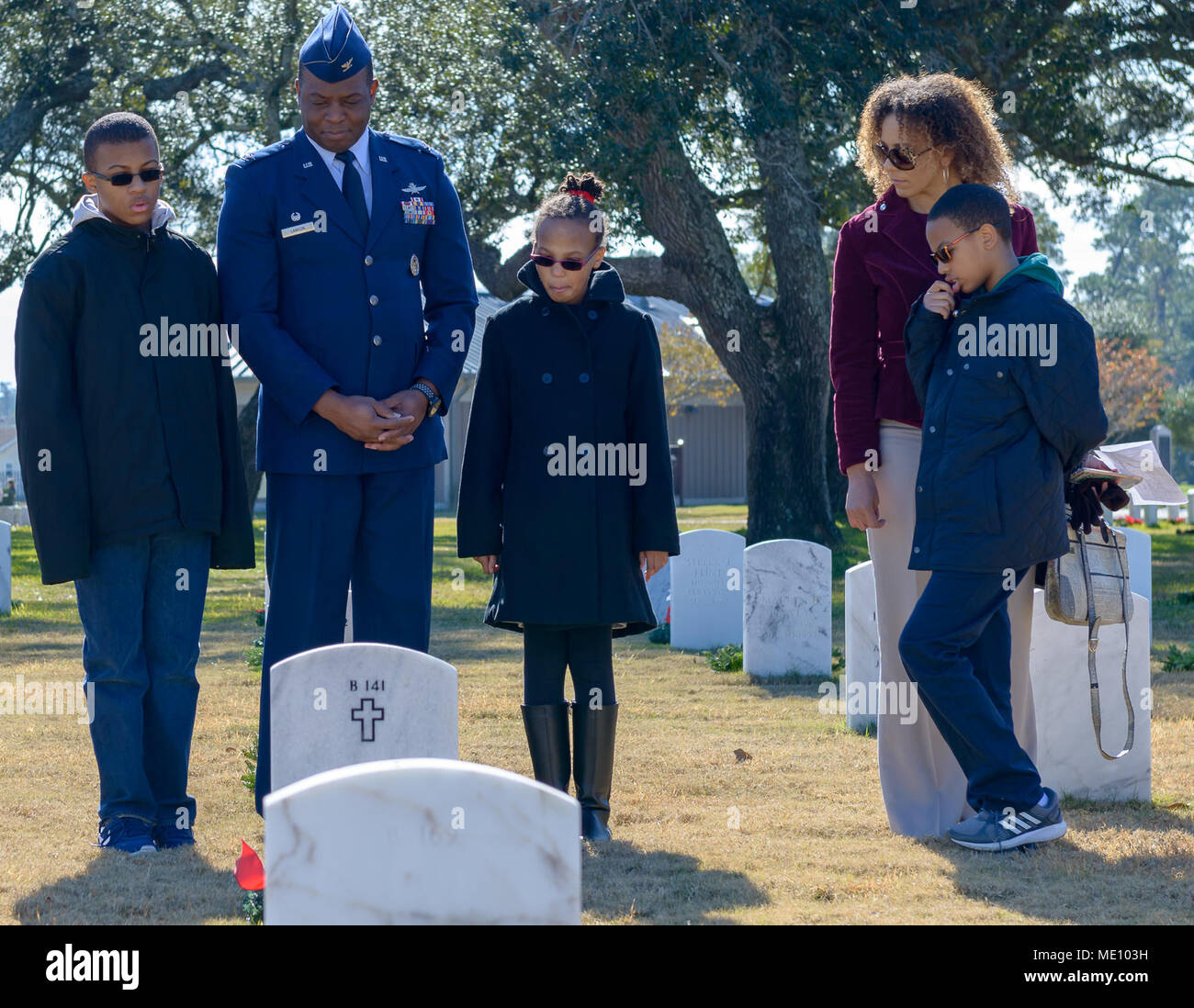 Col. Leo Lawson, Jr., 81st Training Group commander, and his family pay ...