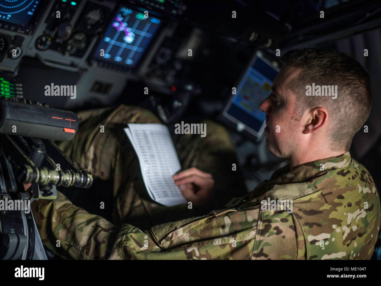 A C-17 Globemaster III pilot, assigned to the 16th Airlift Squadron ...