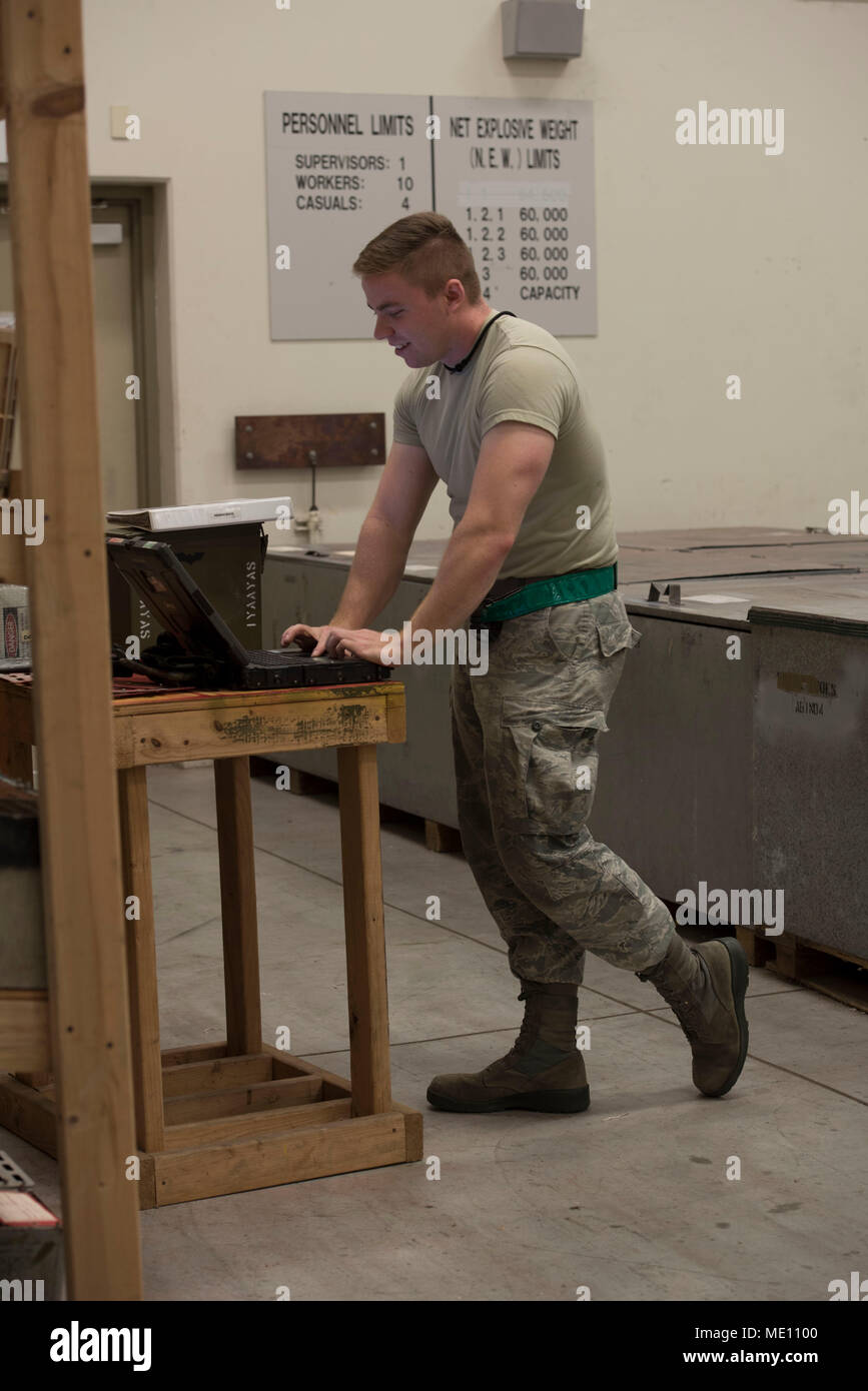 U.S. Air Force Airman 1st Class Anthony Alt, 18th Munitions Squadron ...