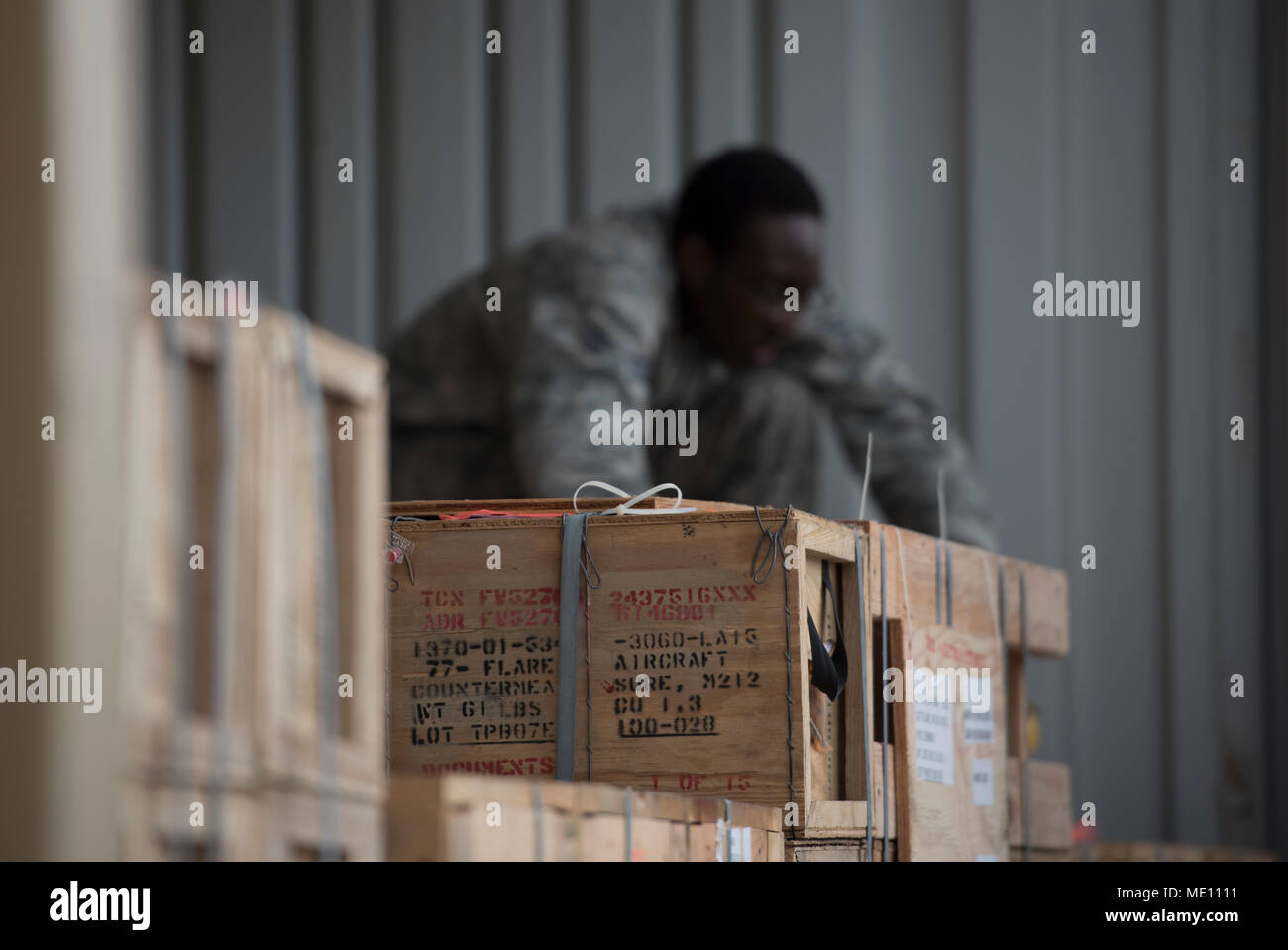 U.S. Air Force Senior Airman Roderick Harris, 18th Munitions Squadron ...