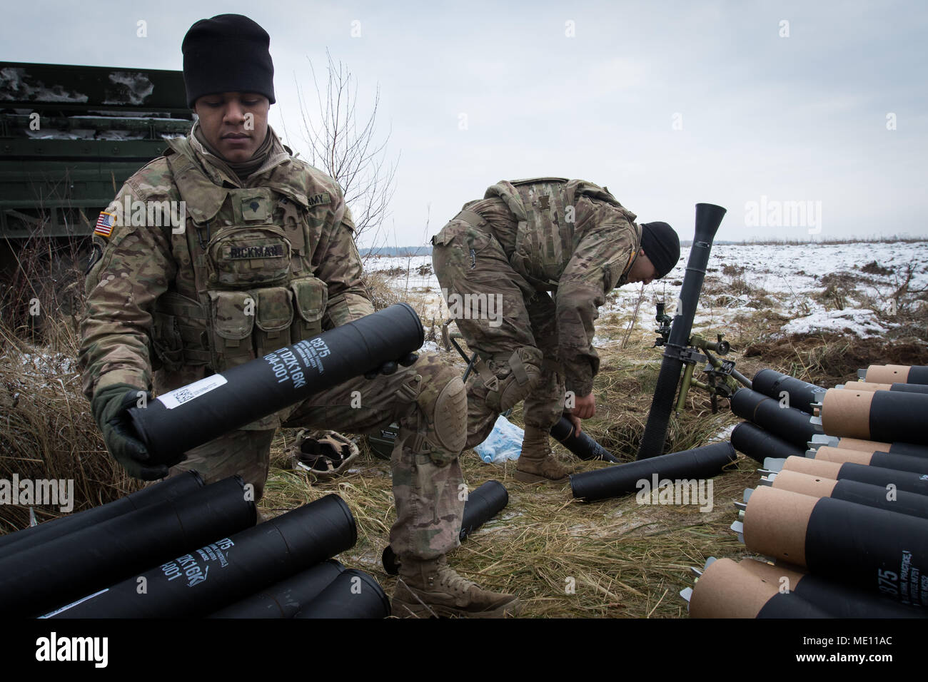 Spc. Deonte Rickman (left) a Center Line, Mich., native and Jonathan ...