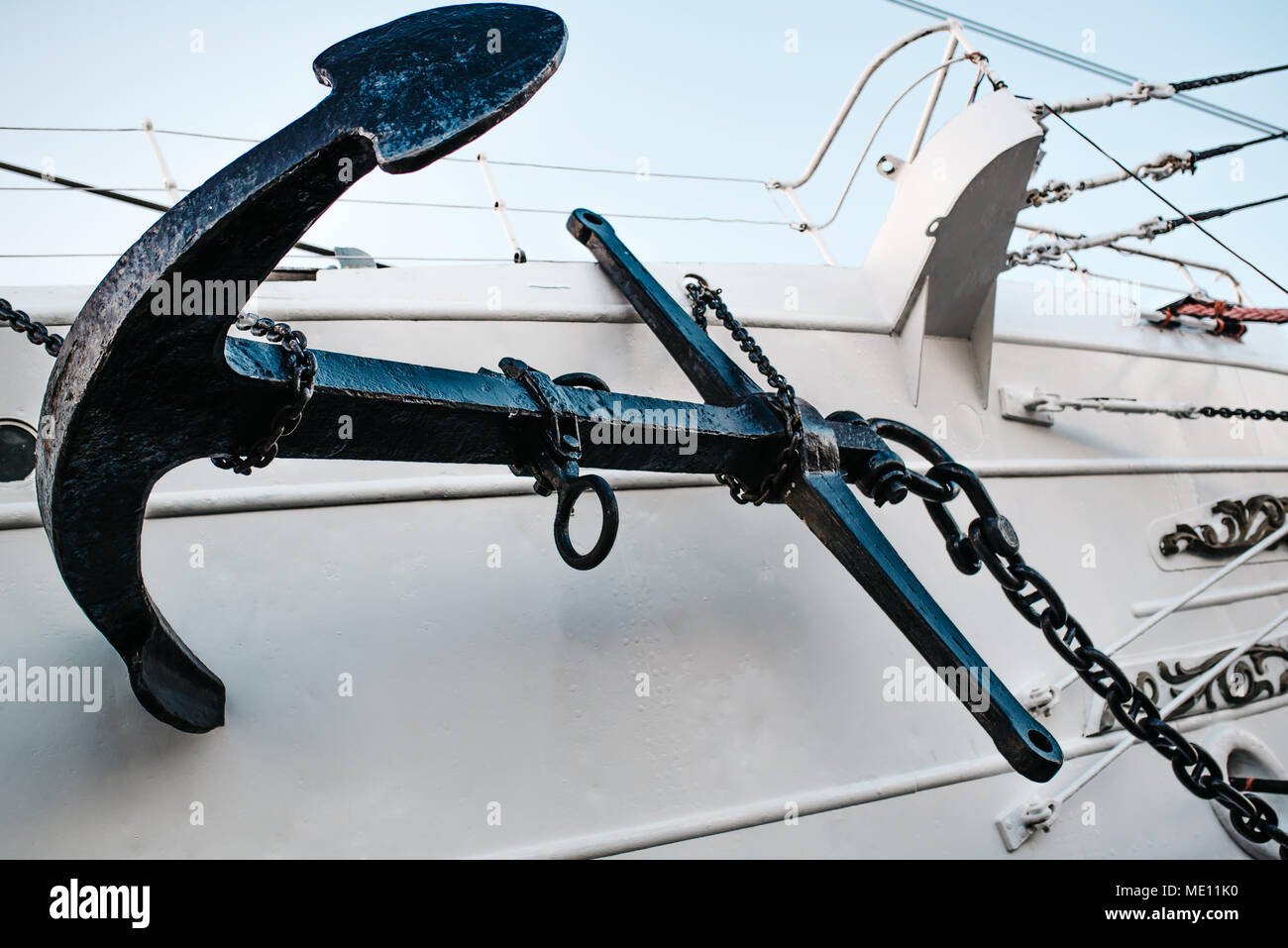 Old sailing ship anchor in hi-res stock photography and images - Alamy