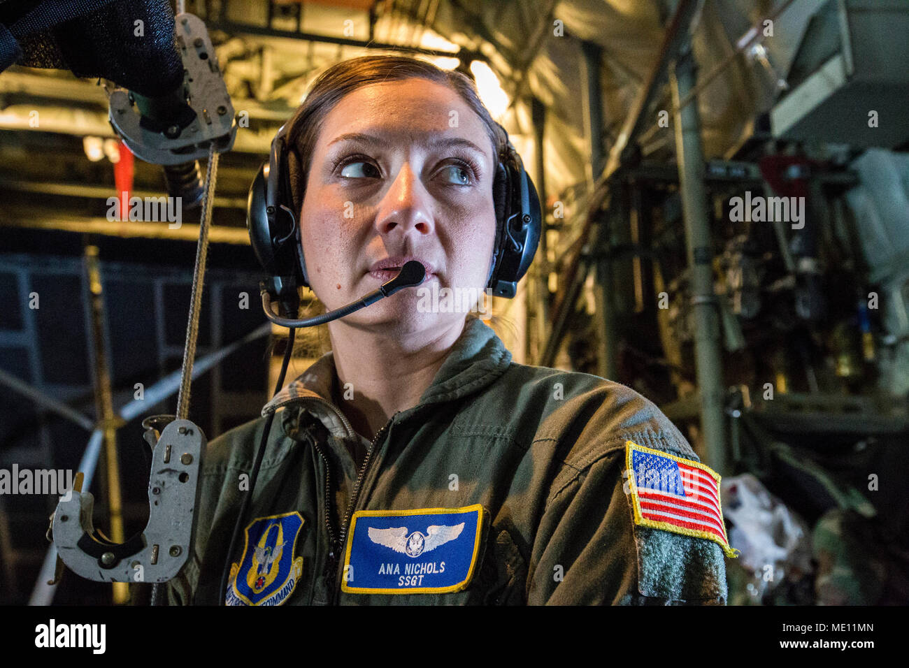 U.S. Air Force Staff Sgt. Ana Nichols an aeromedical evacuation ...