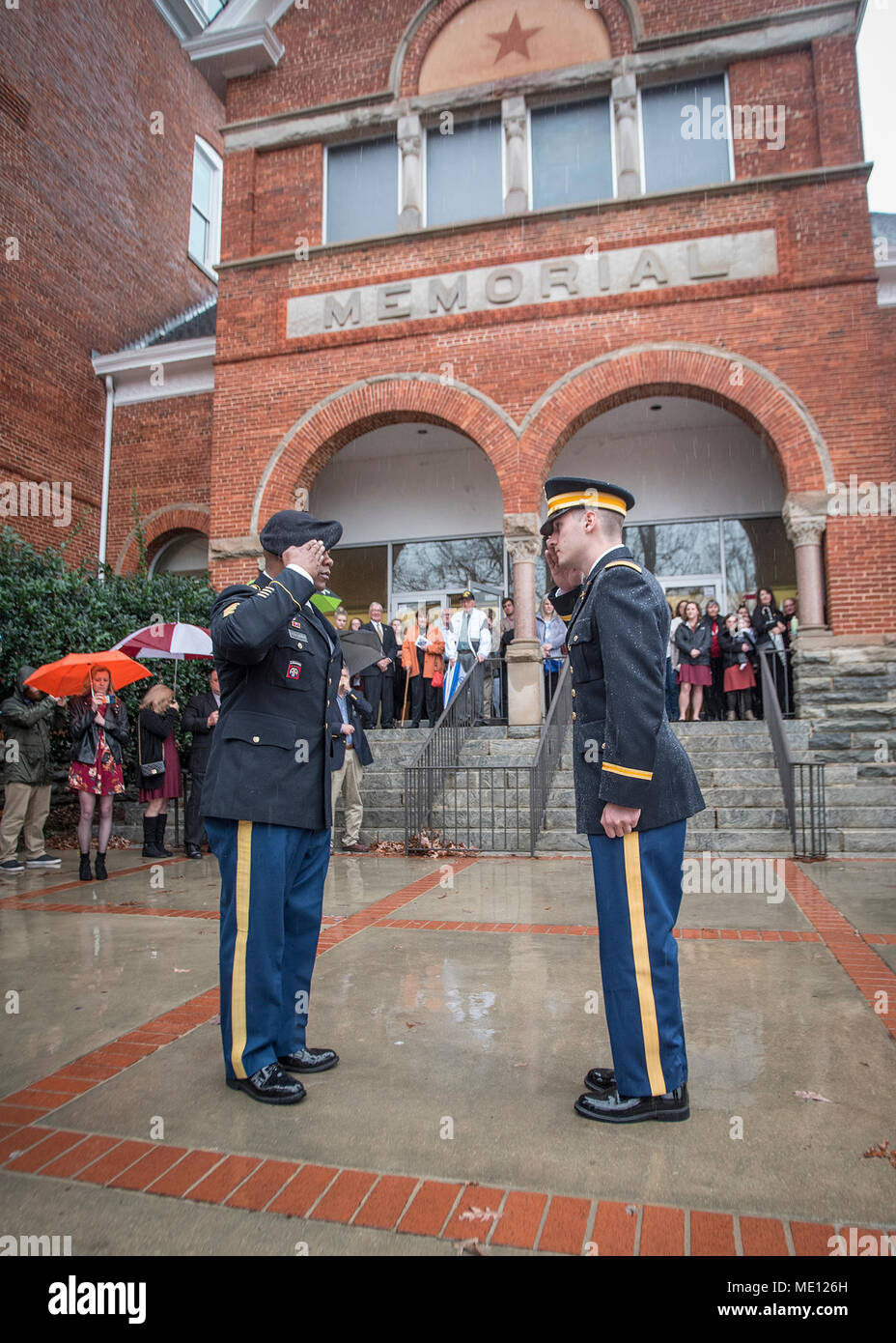 U.S. Army Sgt. 1st Class Lekendrick Stallworth gives new 2nd Lt ...