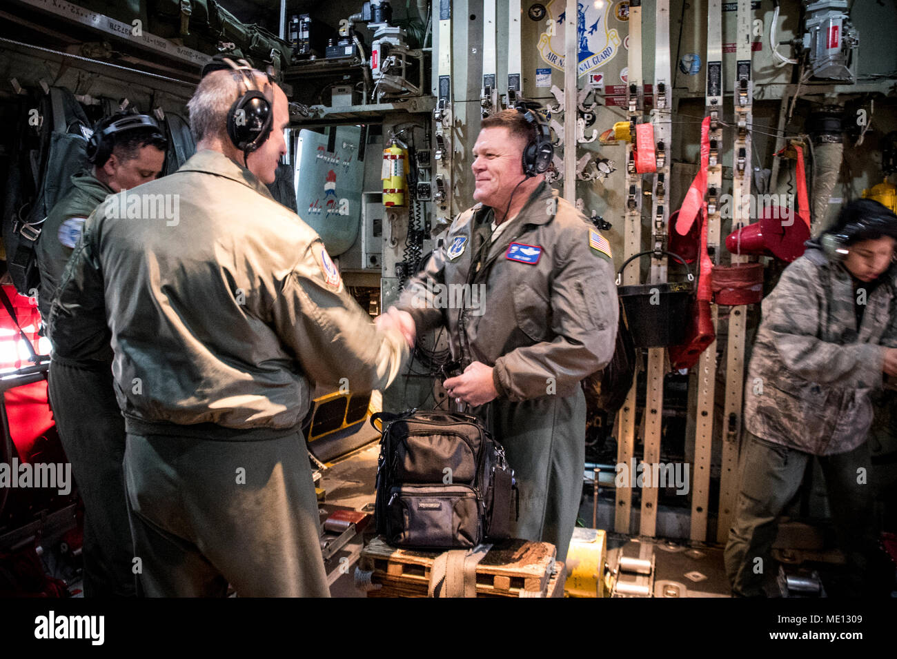 Members of the 179th Airlift Wing, Mansfield, Ohio, gathered to offer ...