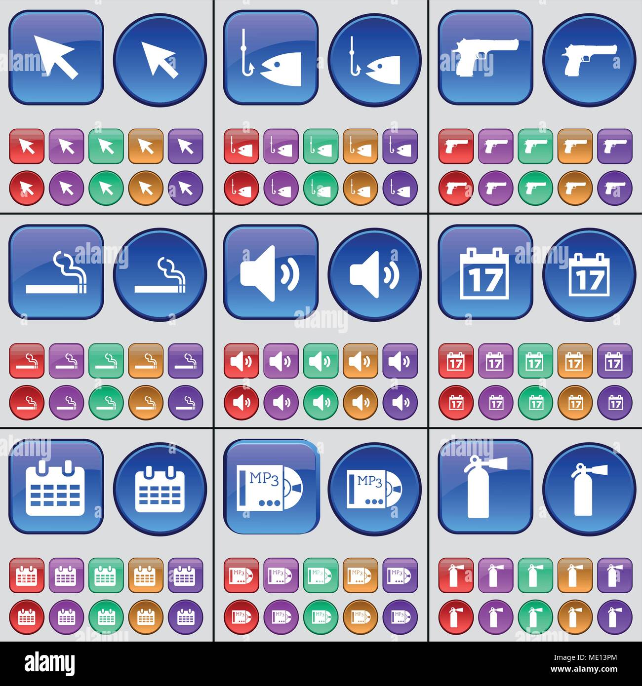 Cursor, Fishing, Gun, Cigarette, Sound, Calendar, MP3, Fire ...