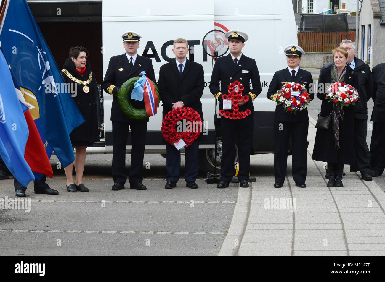 Shetland Bus memorial wreath laying ceremony in Scalloway Shetland by ...
