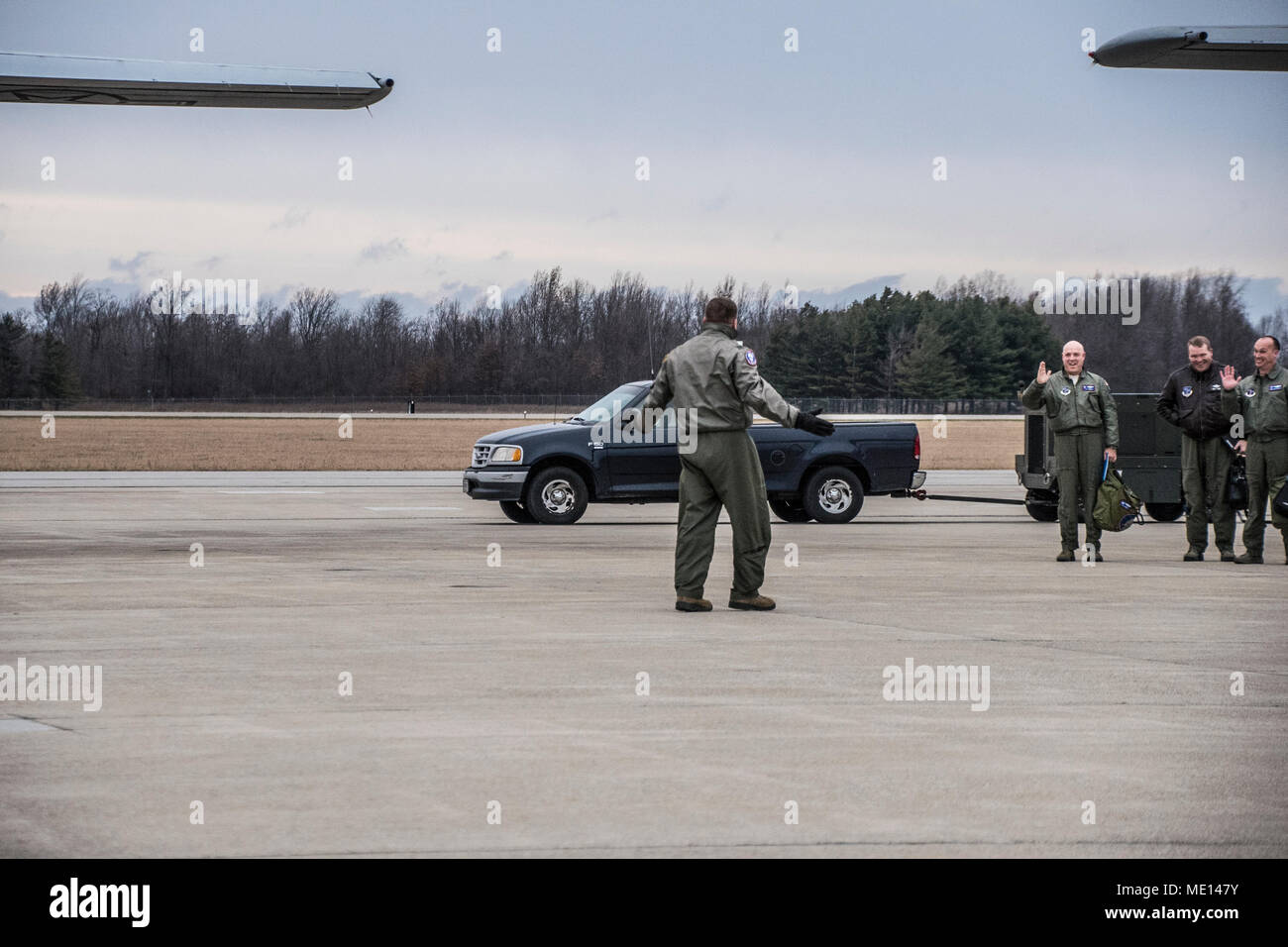 Members of the 179th Airlift Wing, Mansfield, Ohio, gathered to offer ...
