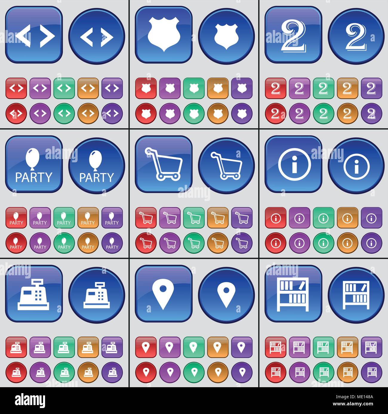 Code, Police badge, Two, Party, Shopping cart, Information, Cash ...