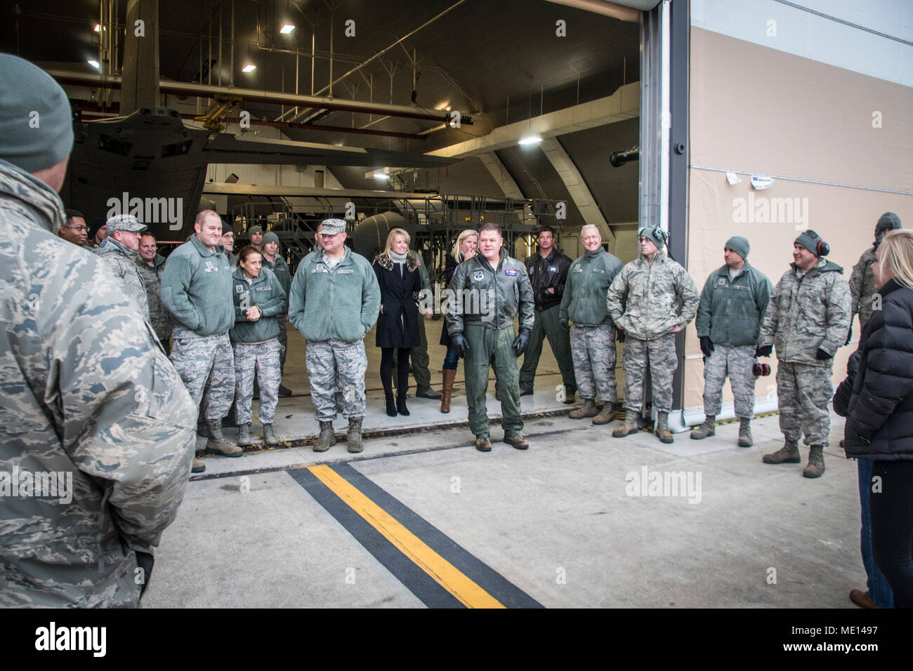 Members of the 179th Airlift Wing, Mansfield, Ohio, gathered to offer ...
