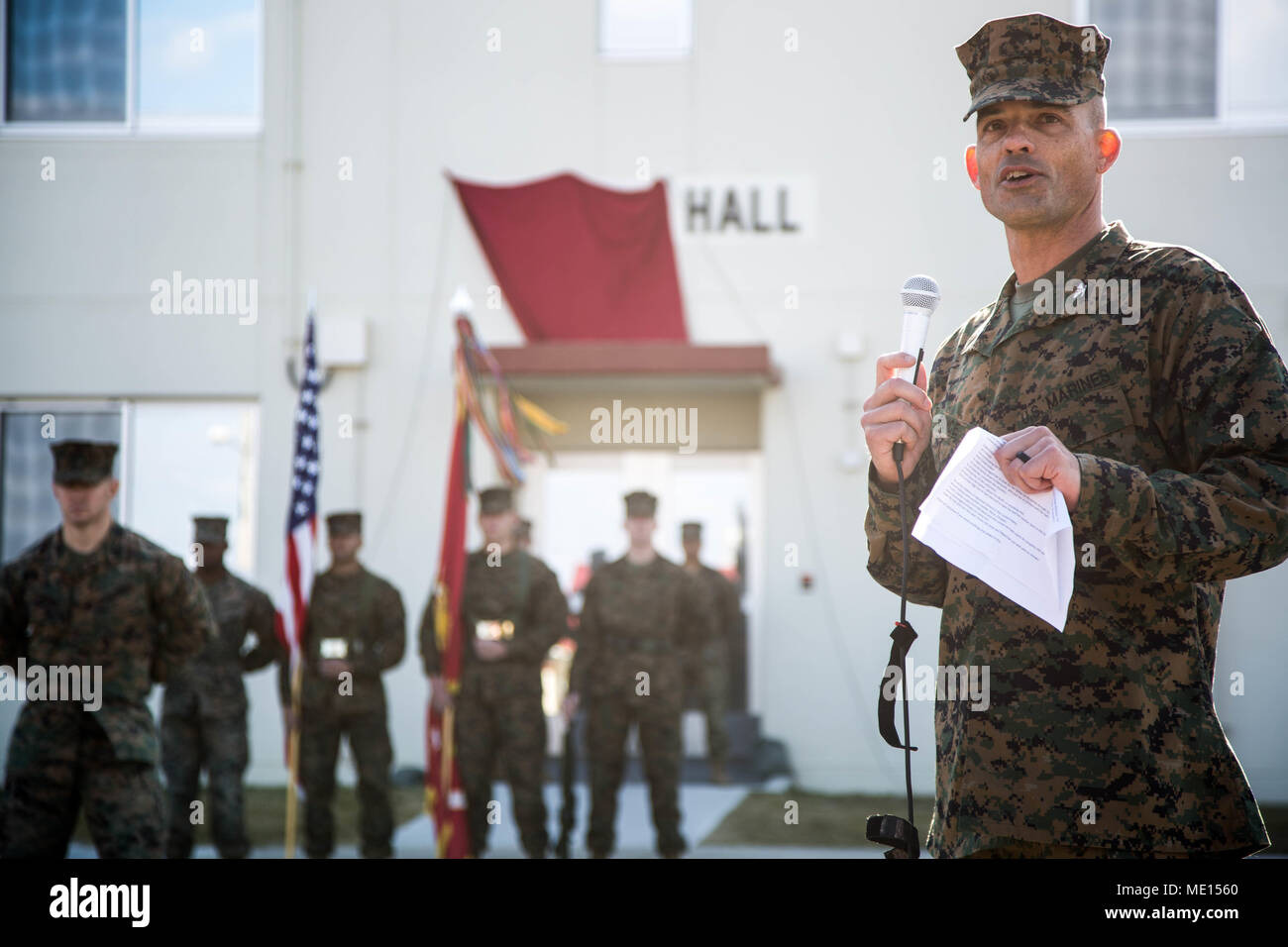 Colonel Giles R. Boyce, the commanding officer for Headquarters ...