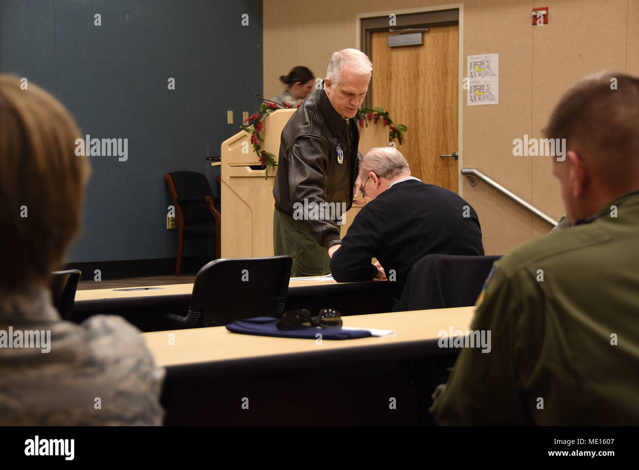 Air Force Col. Matthew Moorman, commander of the 178th Medical Group ...