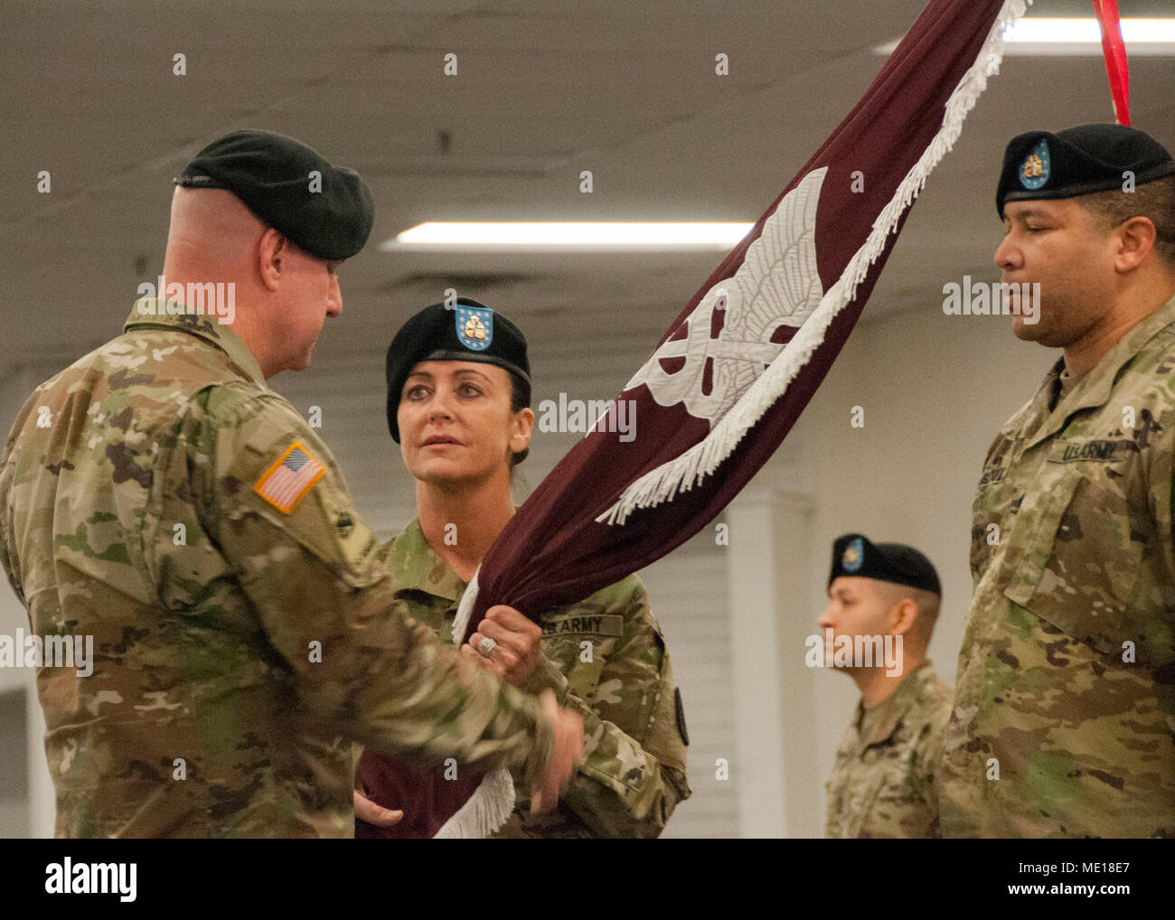 Col. Erik Rude, commander, William Beaumont Army Medical Center, passes ...