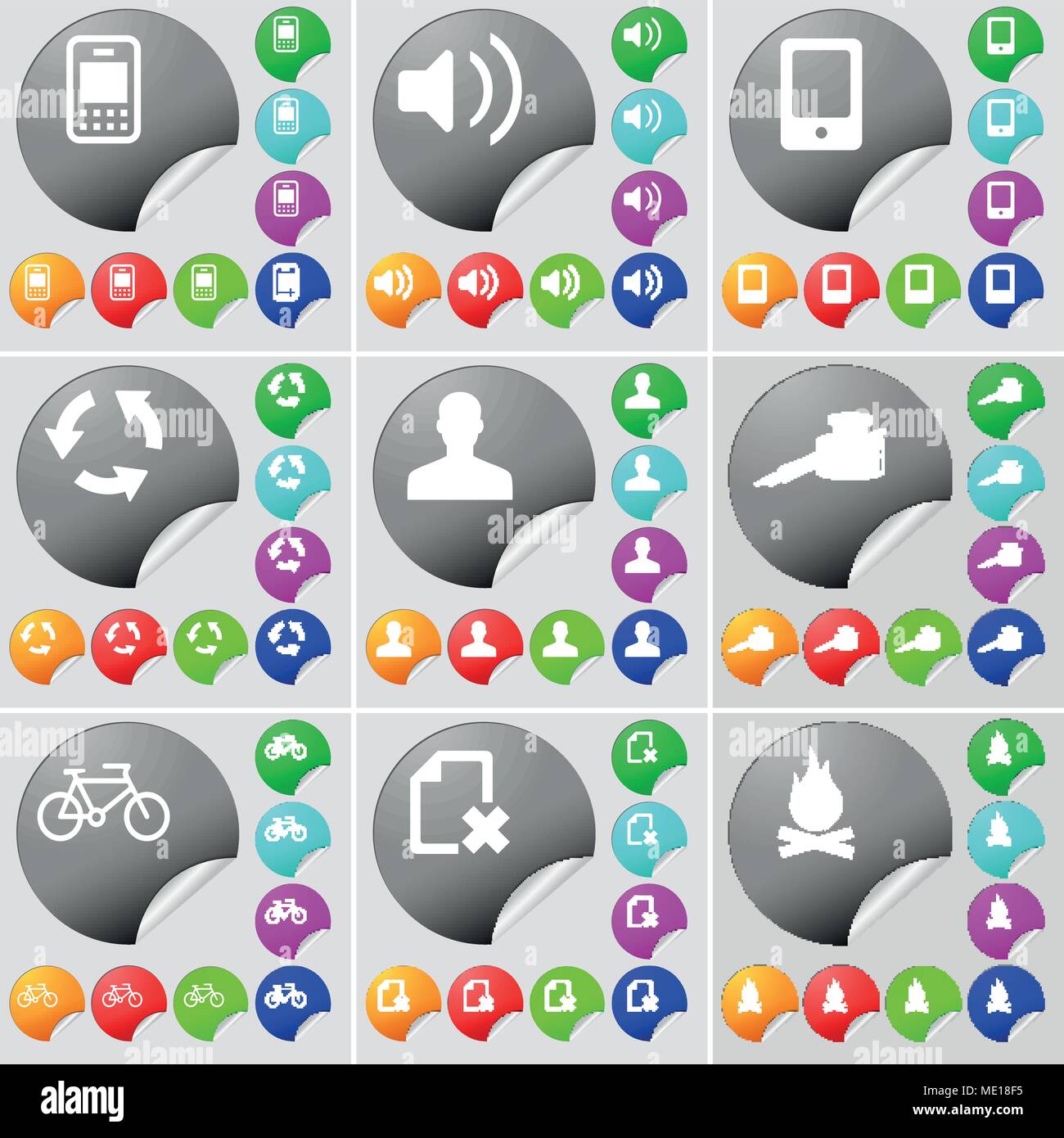 Mobile phone, Sound, Smartphone, Recycling, Avatar, Ink pot, Bicycle ...