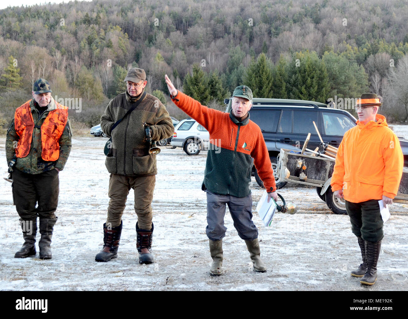 Dr. Markus Perpeet, Hohenfels Area Forestry Department chief (2nd from ...