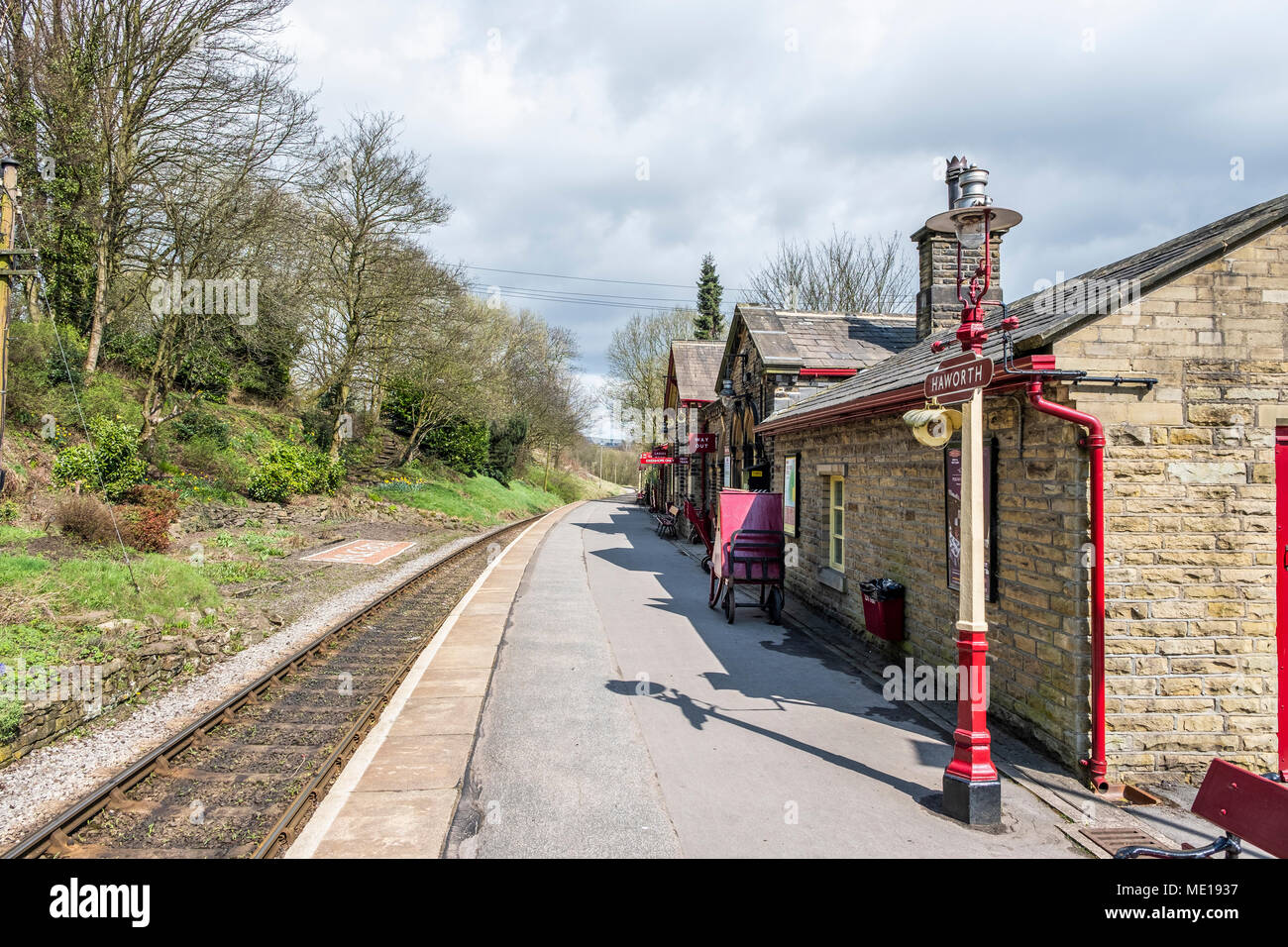 Haworth Station, heritage railway near Bradford, home of the famous ...