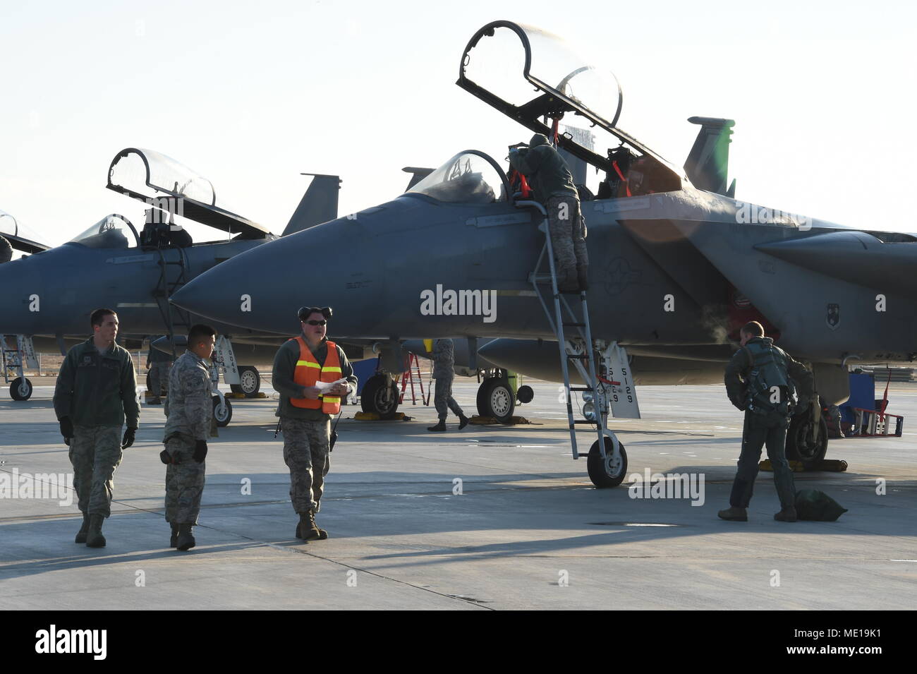 Airmen of the 144th Fighter Wing prepare aircraft for Operation Quick ...