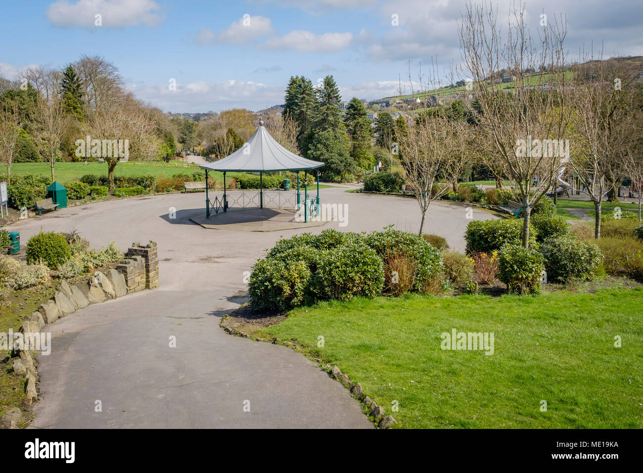 Central Park in the Village of Haworth, near Bradford, home of the ...
