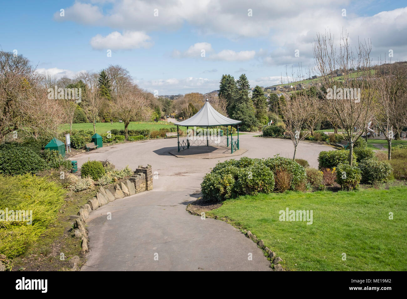 Central Park in the Village of Haworth, near Bradford, home of the ...