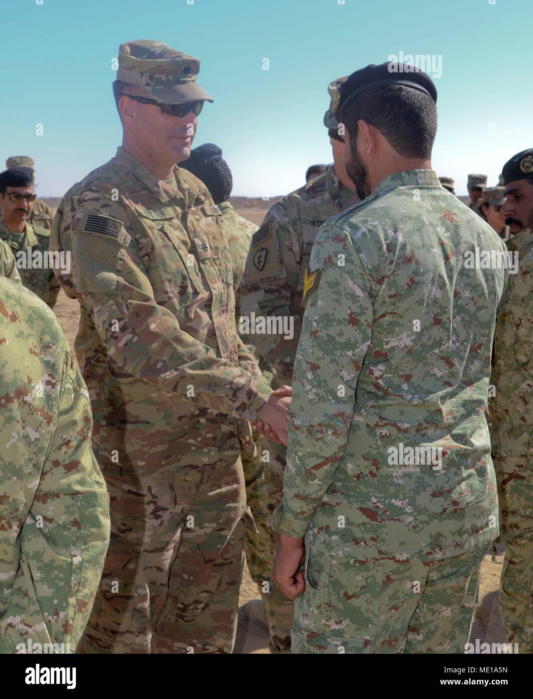 CAMP BUEHRING, Kuwait - Soldiers with Alpha Company, 47th Brigade ...