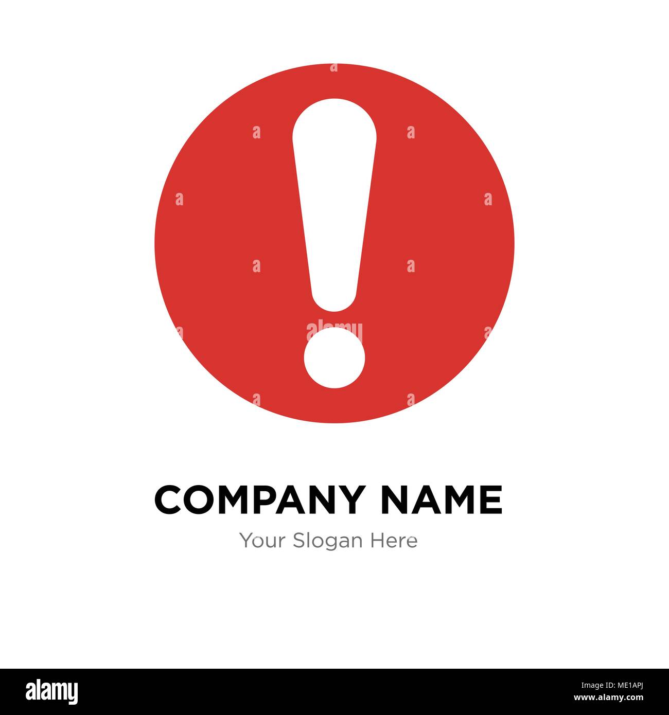 exclamation company logo design template, Business corporate vector ...
