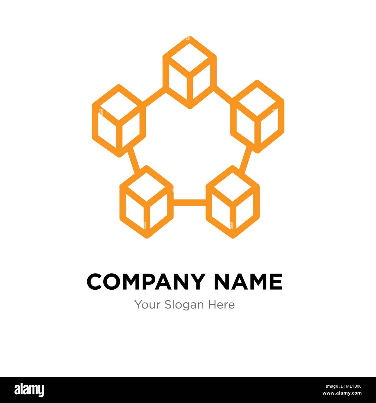 Data interconnected company logo design template, Business corporate ...