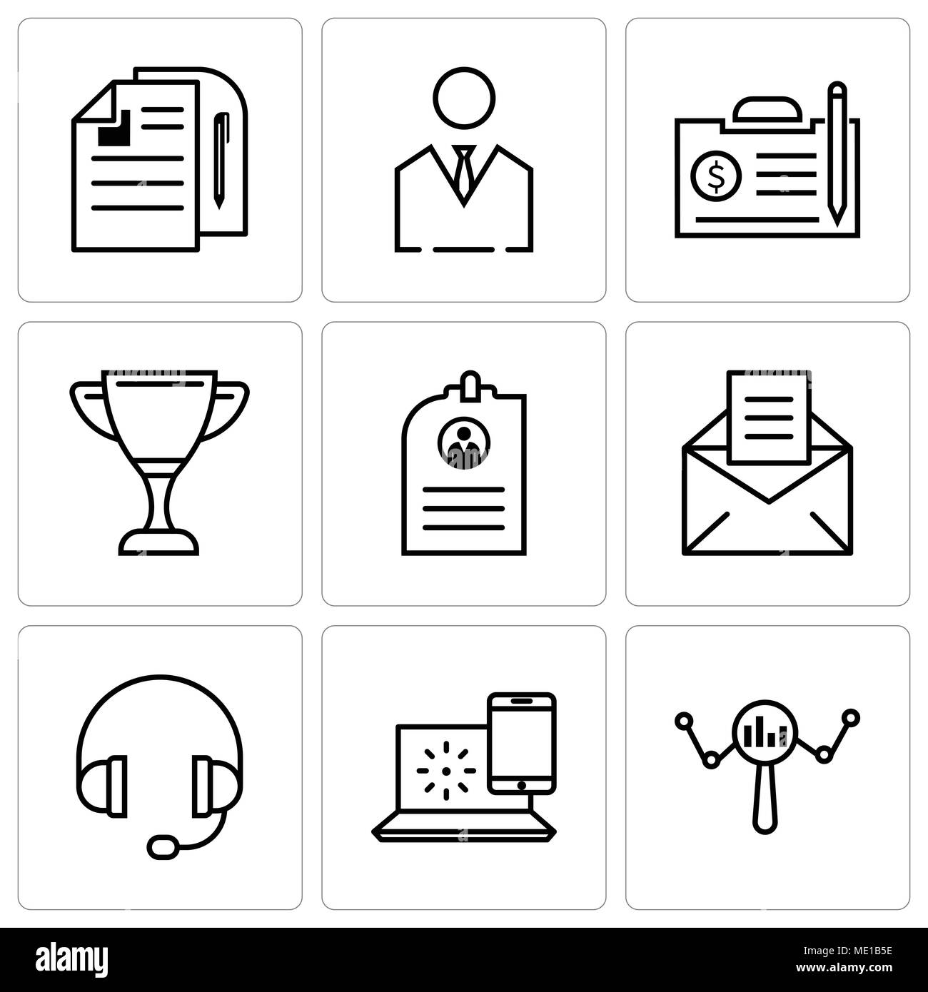 Businessman cv document icon hi-res stock photography and images - Alamy