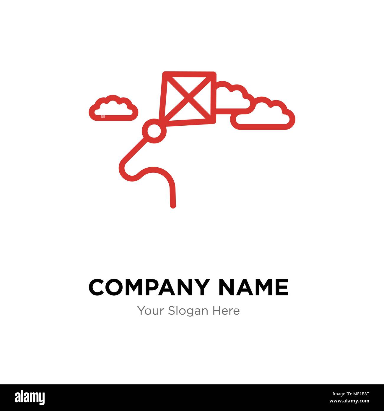 Kite company logo design template, Business corporate vector icon Stock ...