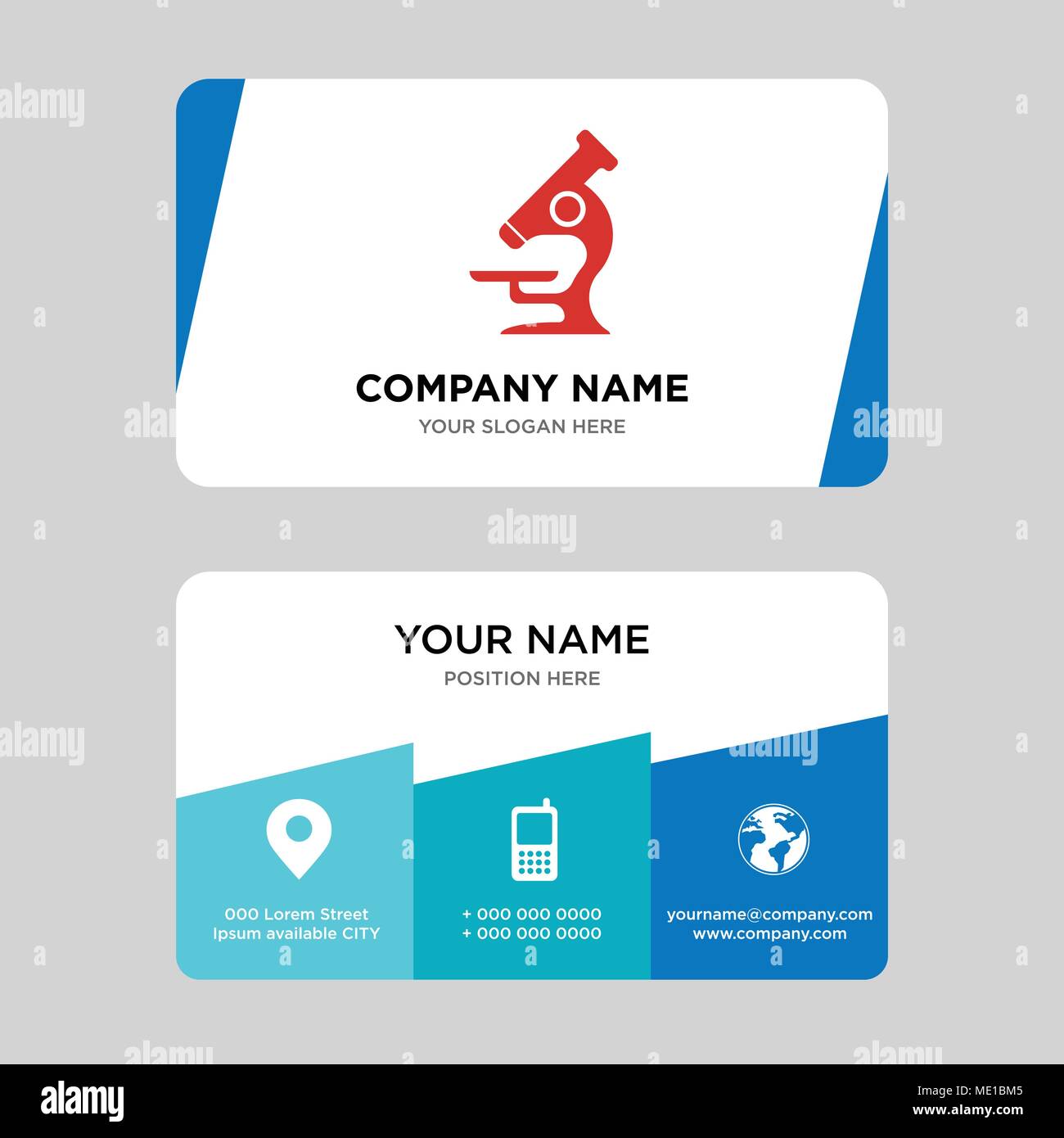 microscope business card design template, Visiting for your company ...