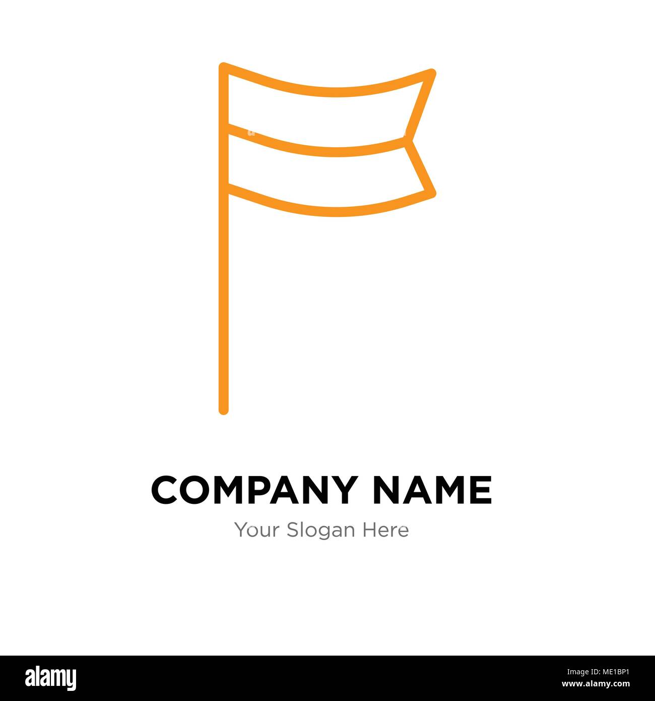 Location flag company logo design template, Business corporate vector ...