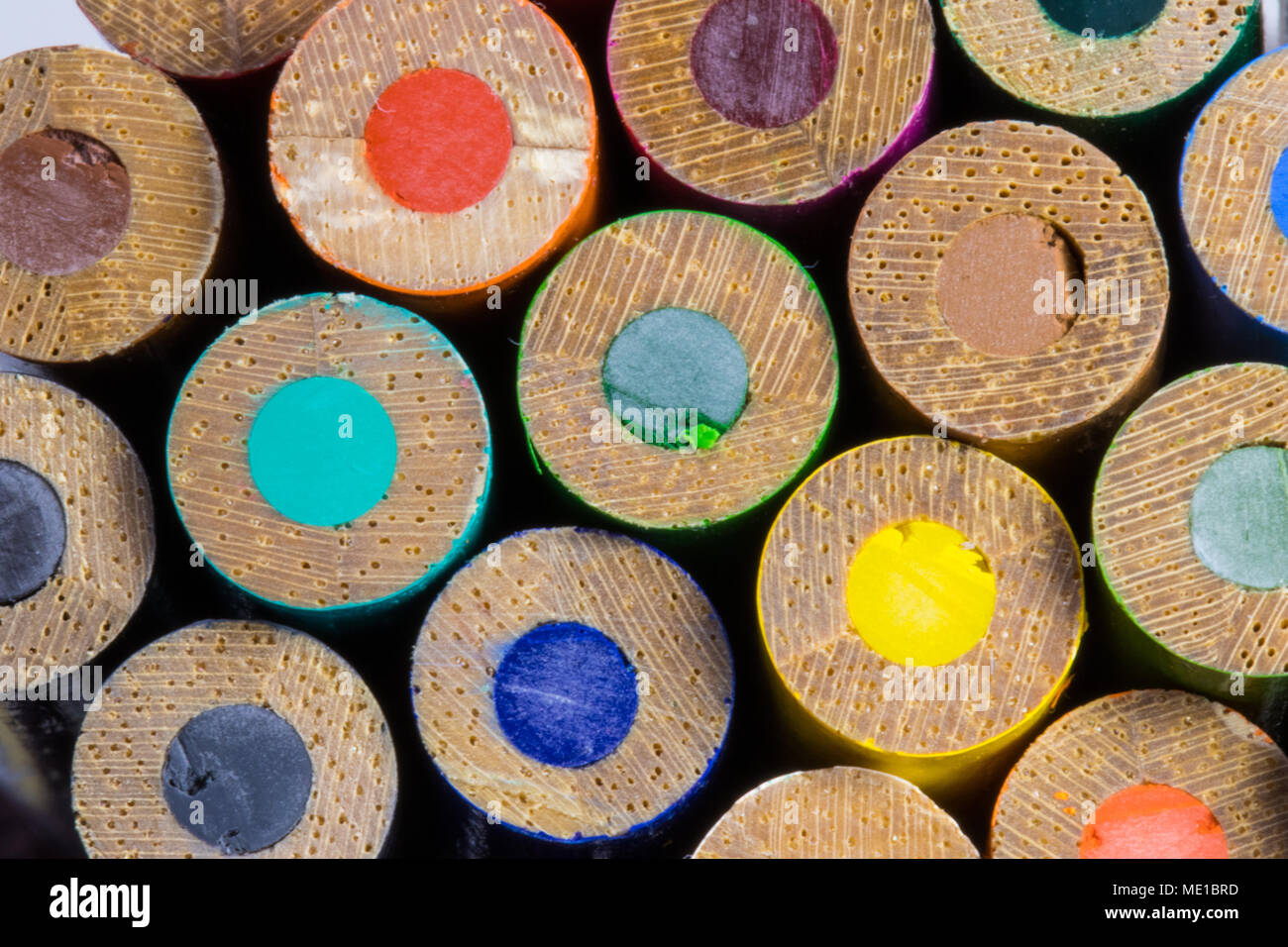 Macro colored pencils Stock Photo - Alamy