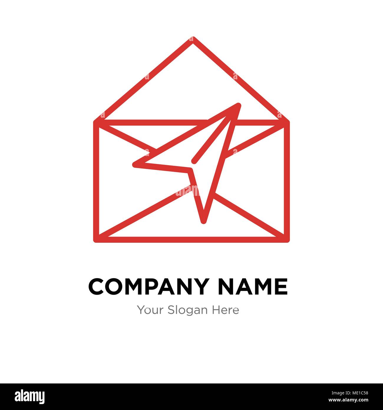 Mail company logo design template, Business corporate vector icon Stock ...