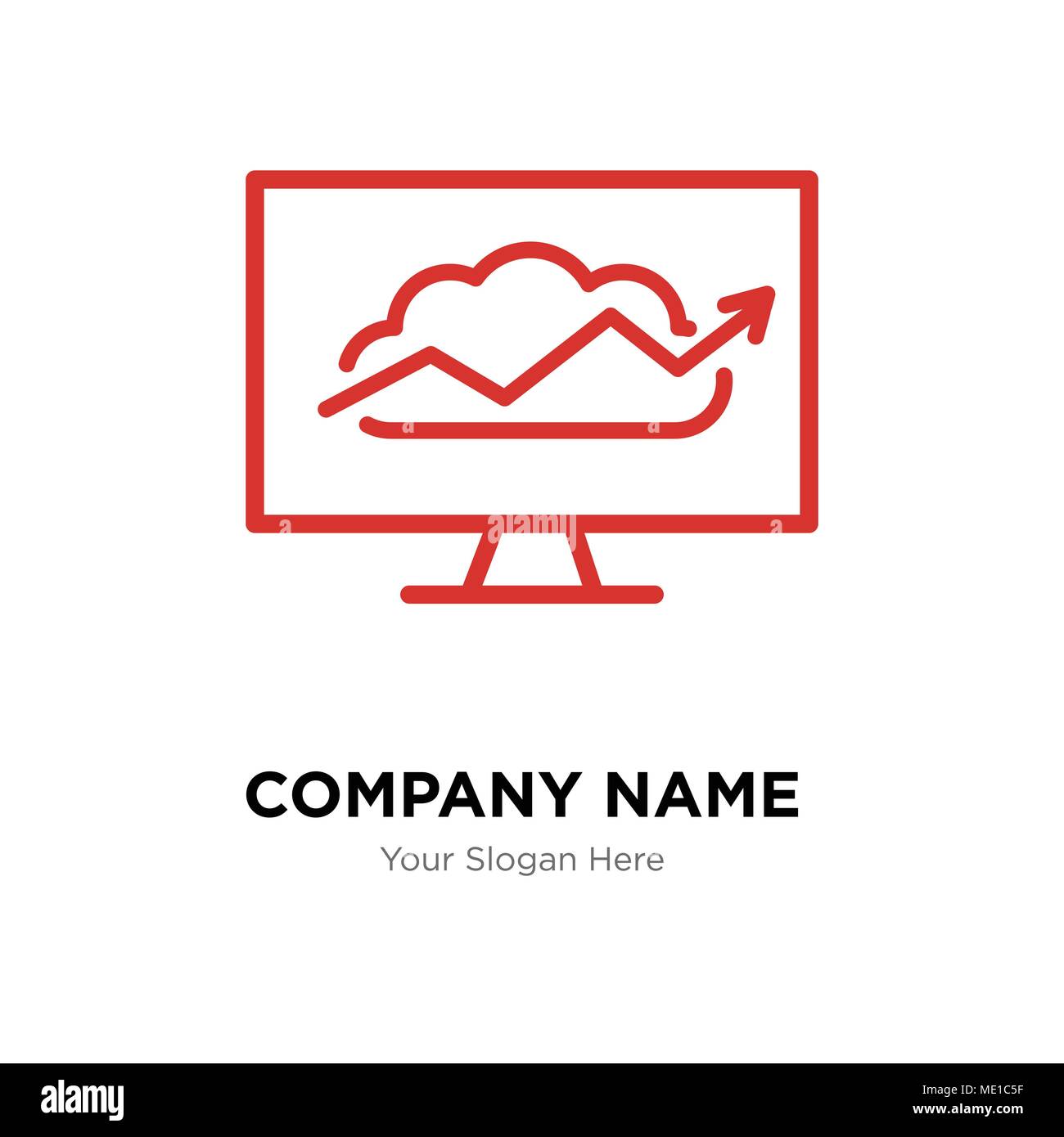 Cloud Analysis company logo design template, Business corporate vector ...