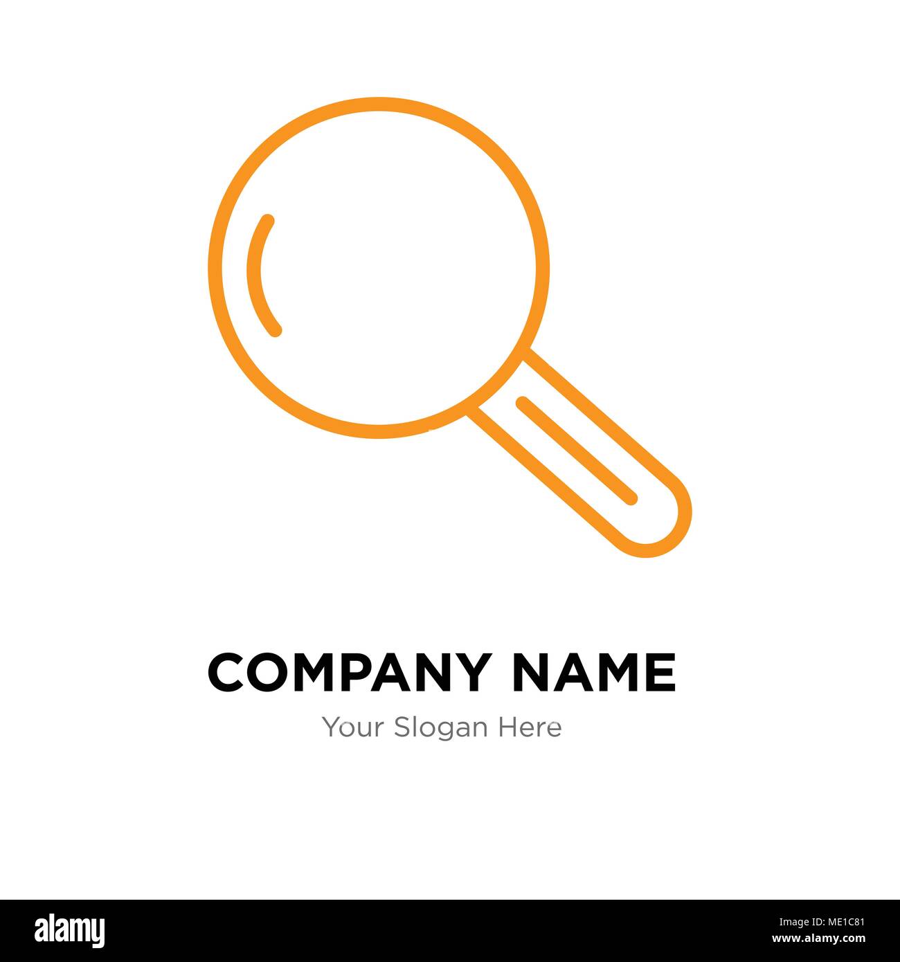 Magnifying glass company logo design template, Business corporate ...
