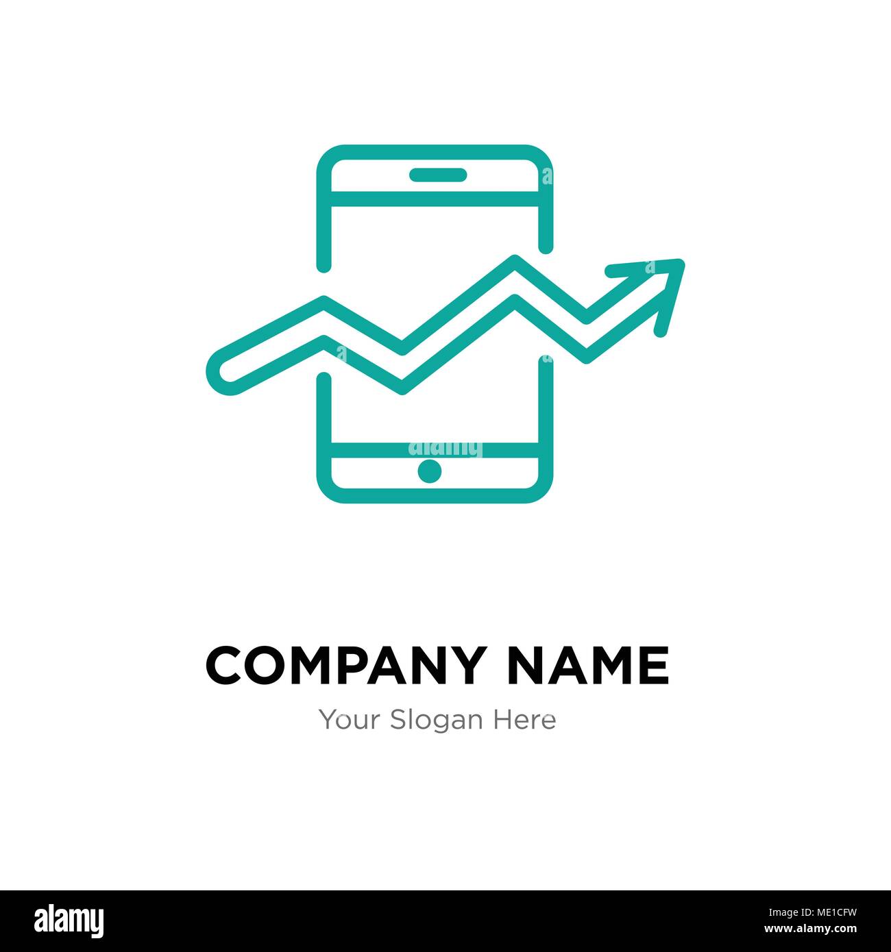 Web stocks data line company logo design template, Business corporate ...