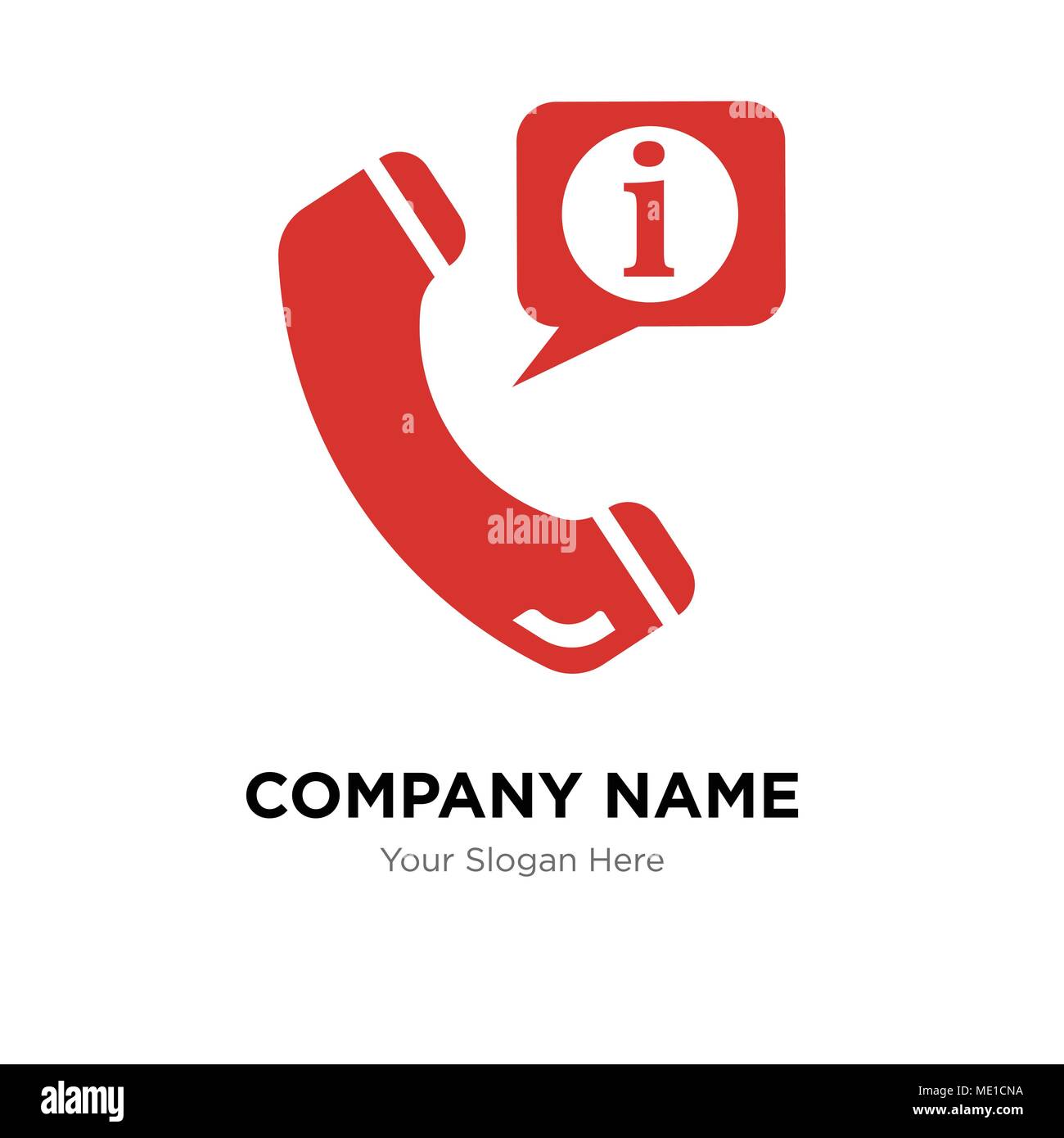 Call center service for information company logo design template ...