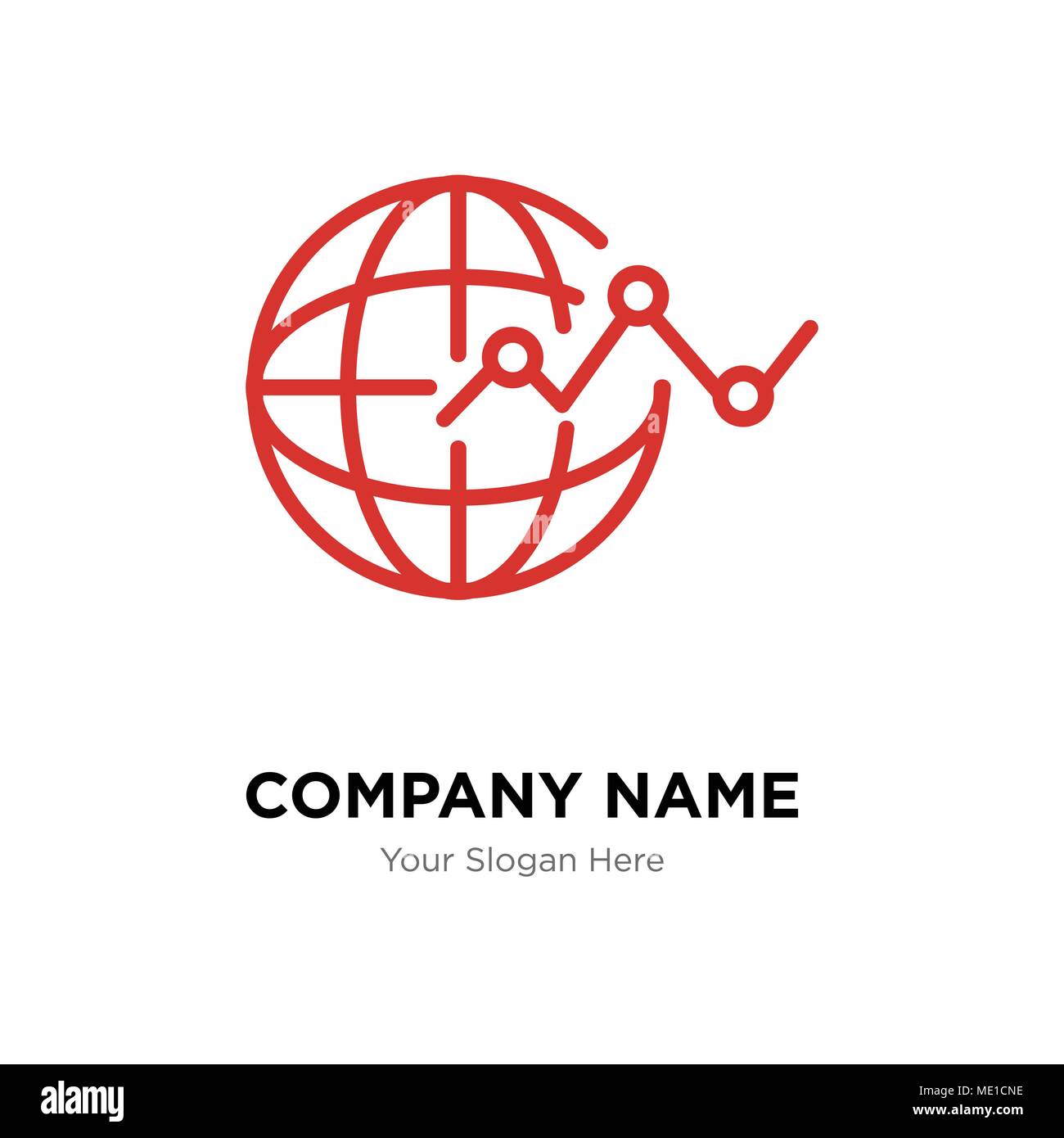 Flow chart interface company logo design template, Business corporate ...
