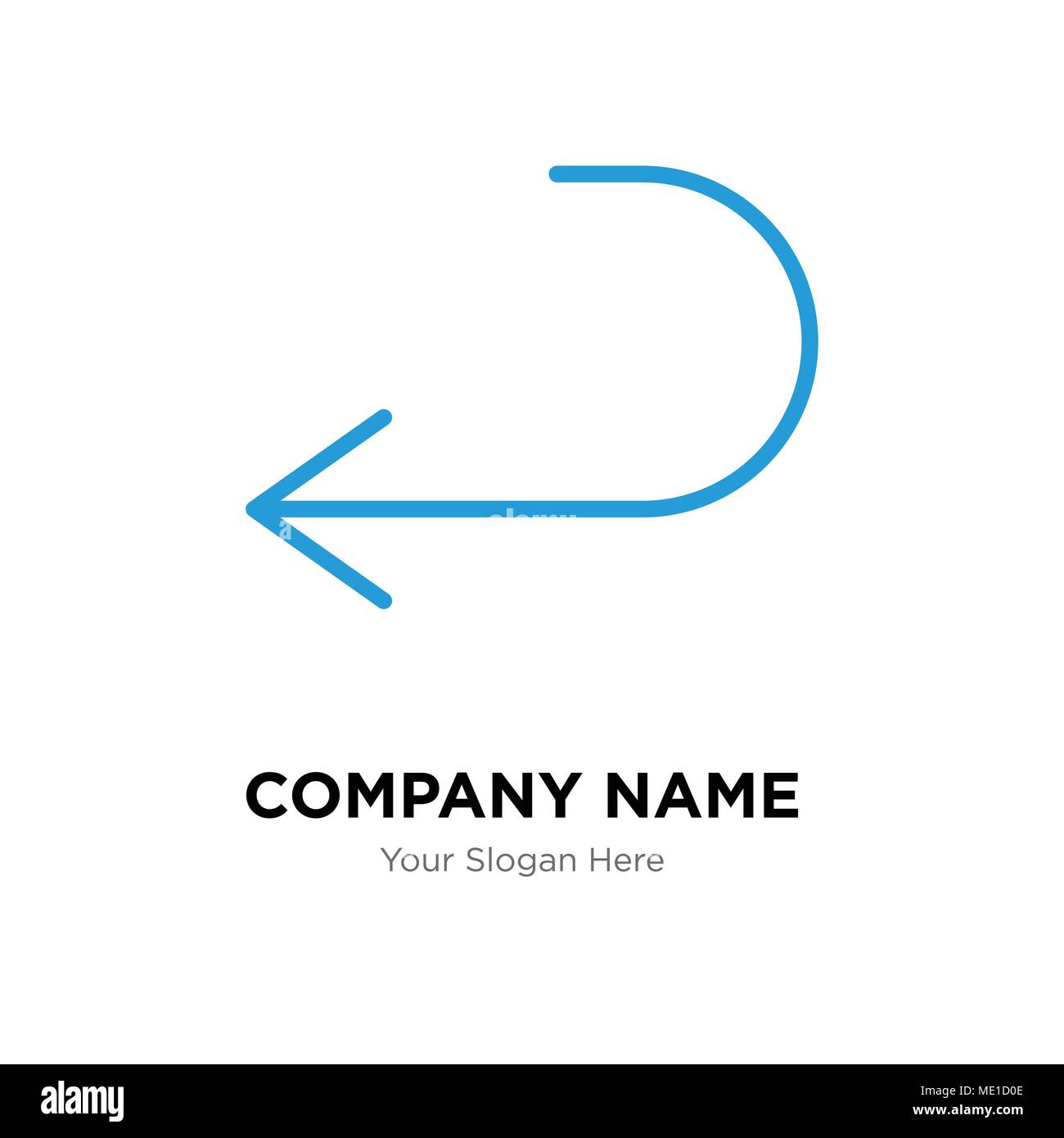 Arrow pointing to left company logo design template, Business corporate ...