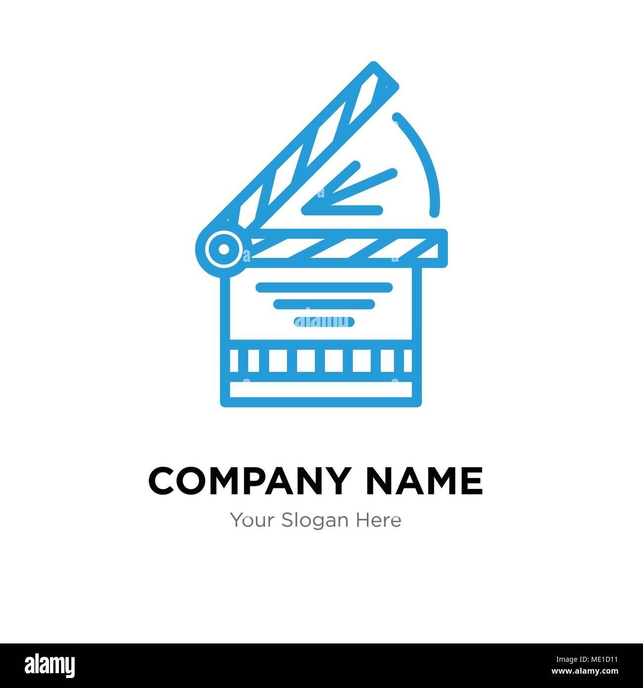 Clapperboard company logo design template, Business corporate vector ...