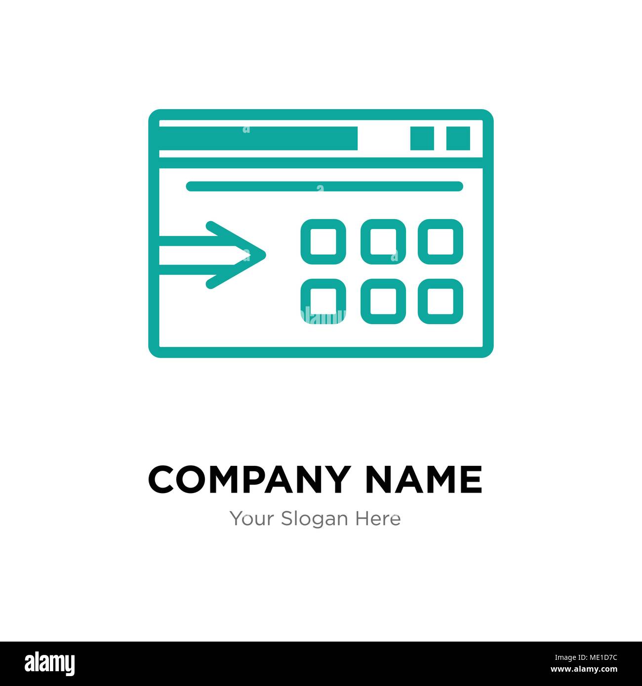 Data export with an arrow company logo design template, Business ...