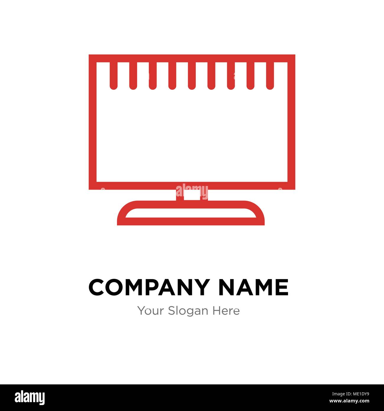 Television company logo design template, Business corporate vector icon ...