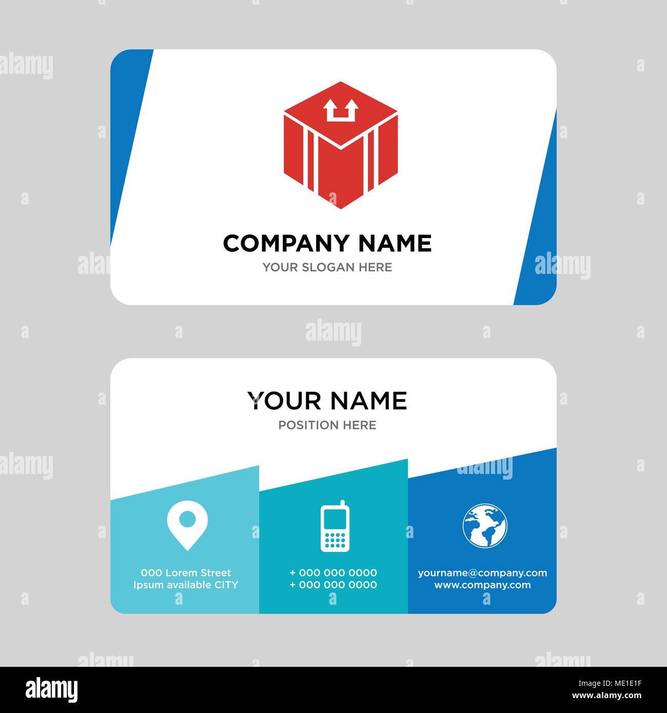 Delivery package business card design template, Visiting for your ...