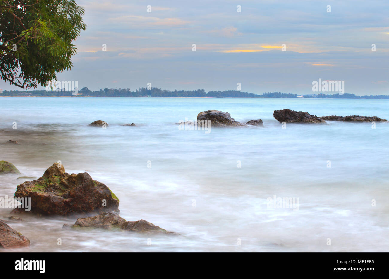 beautiful sea scape and sun light Stock Photo - Alamy