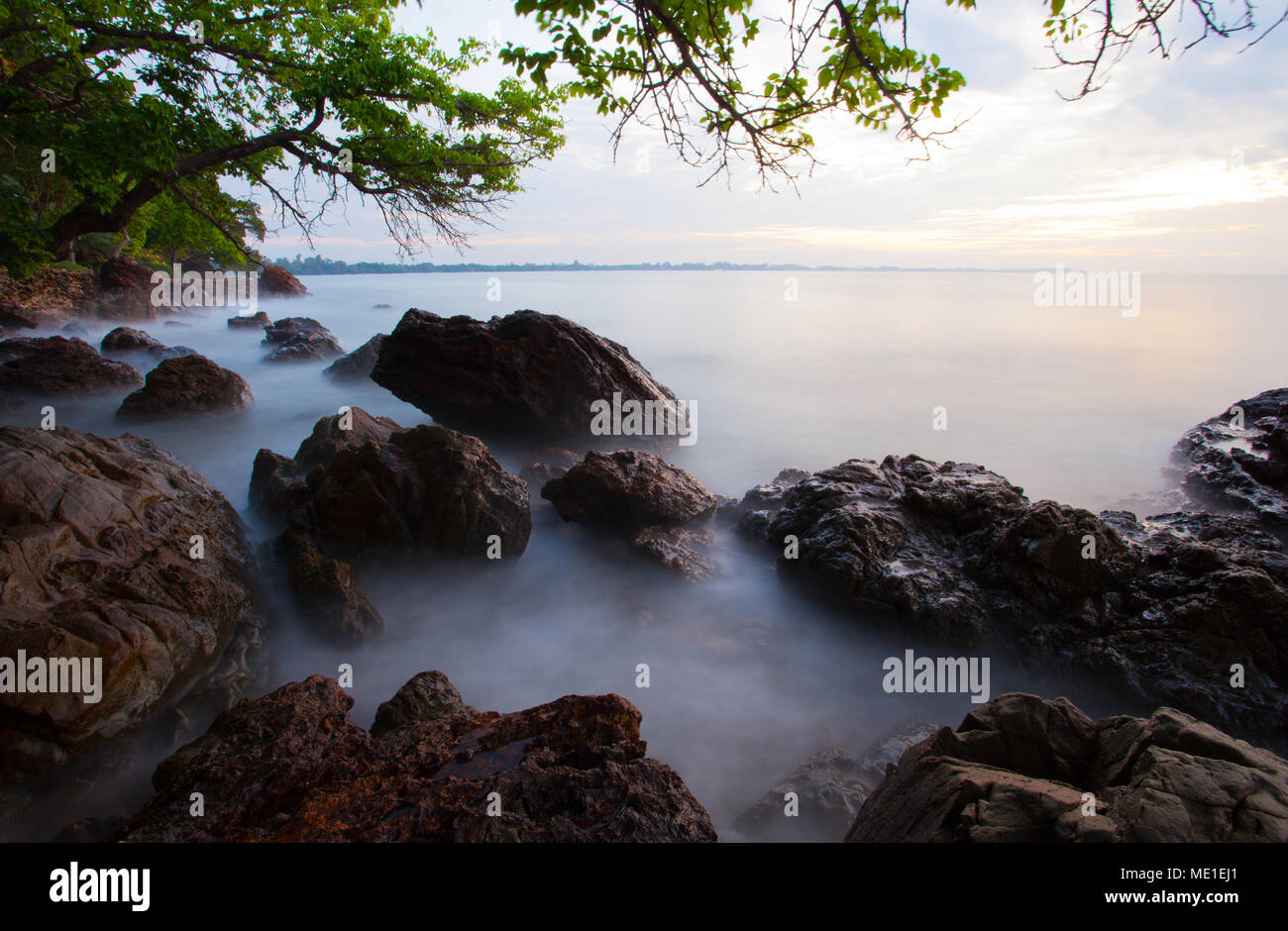 beautiful sea scape and sun light Stock Photo - Alamy
