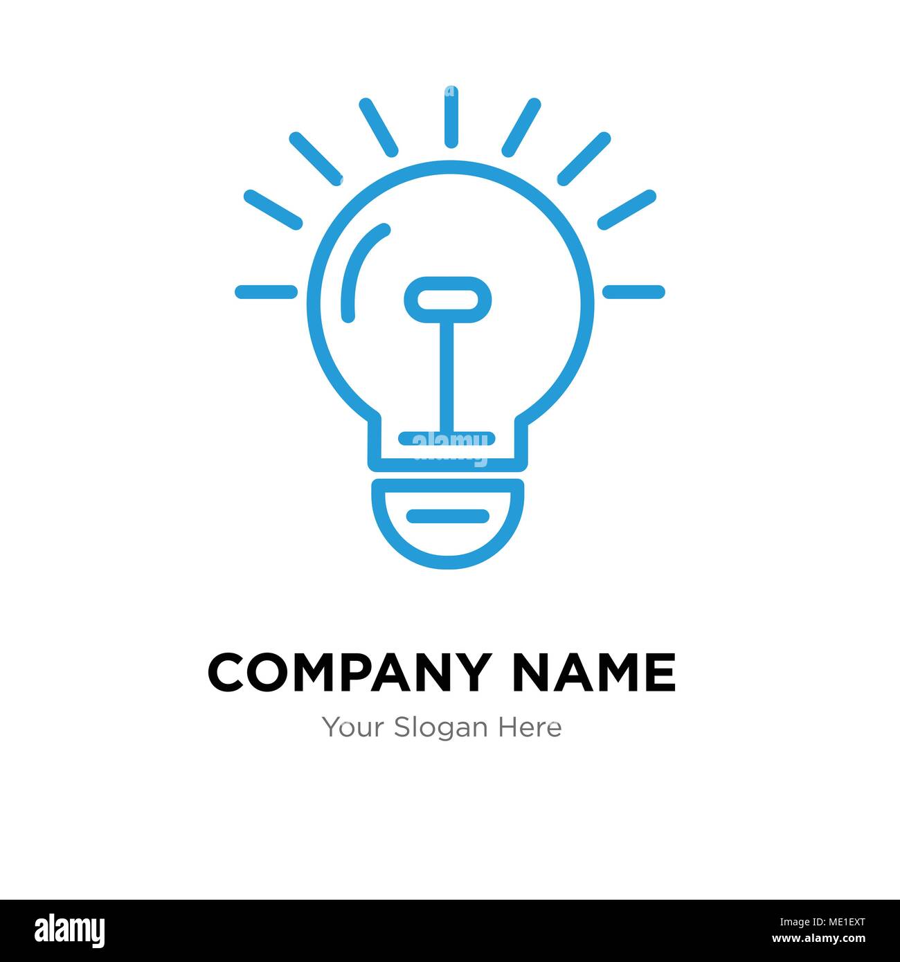 bulb company logo design template, Business corporate vector icon Stock ...